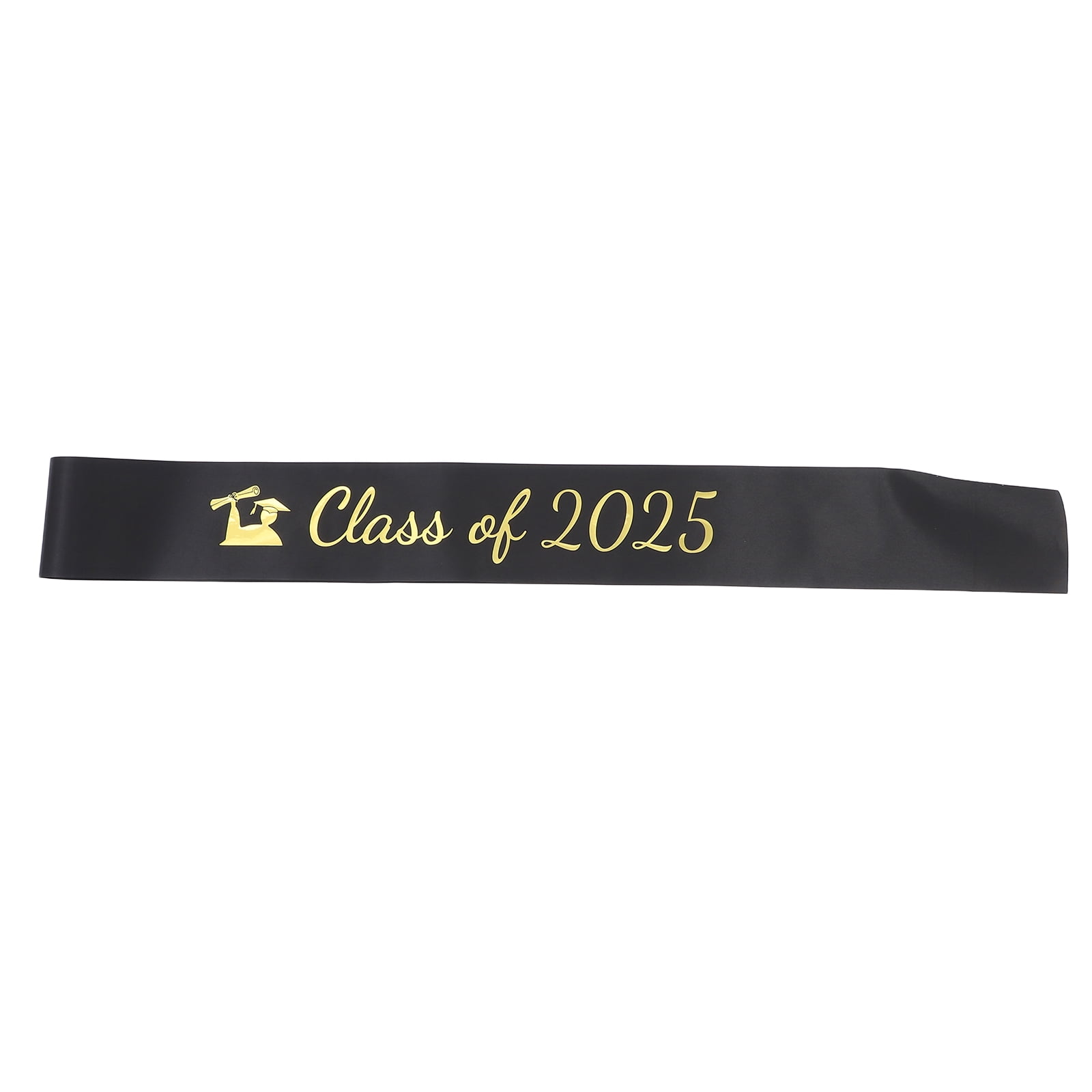 SWETRACE 1Piece Graduation Dress Sash Black Cloth Material with Elegant ...