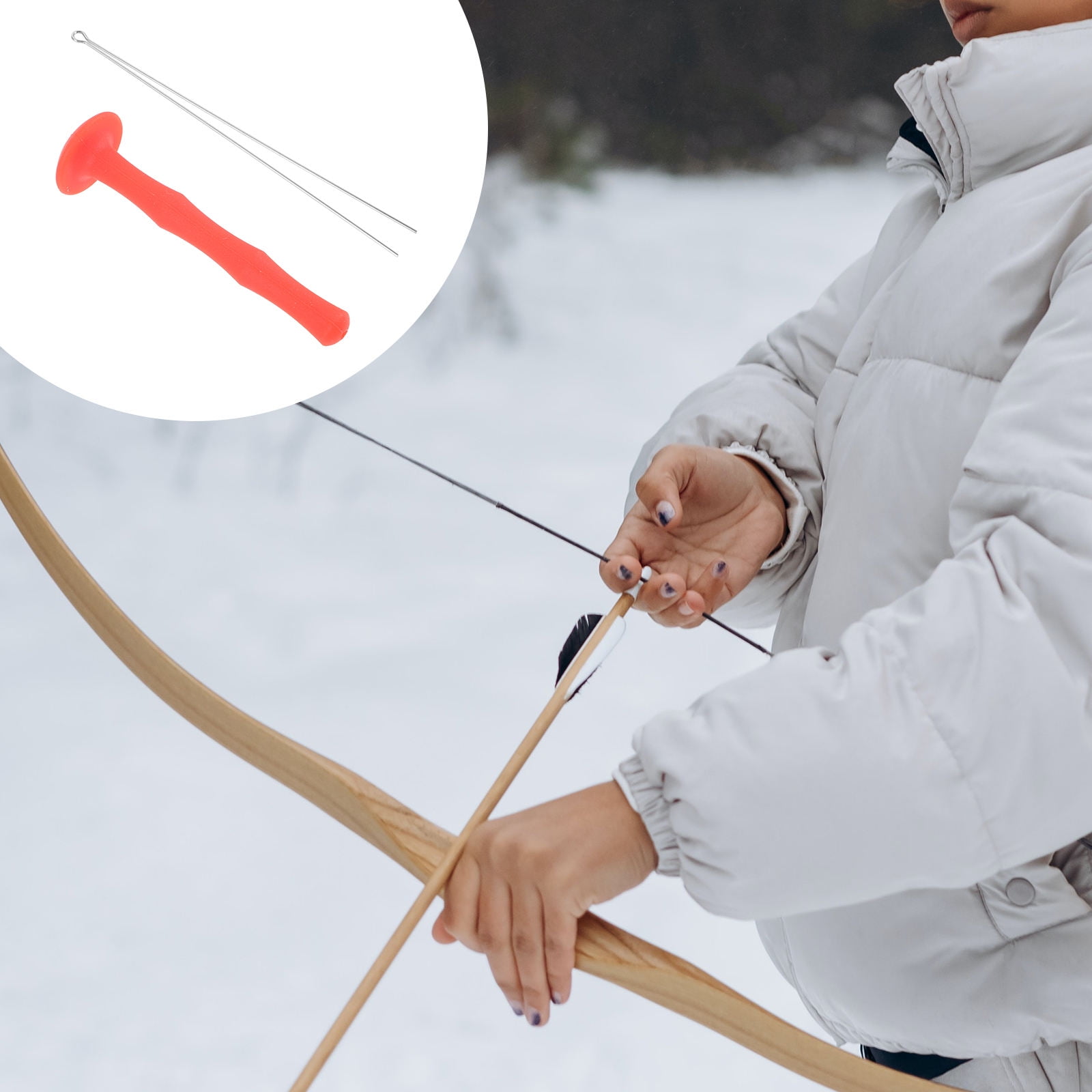 SWETRACE Archery Supply Archery String Finger Guard Red Silicone 1 Set ...