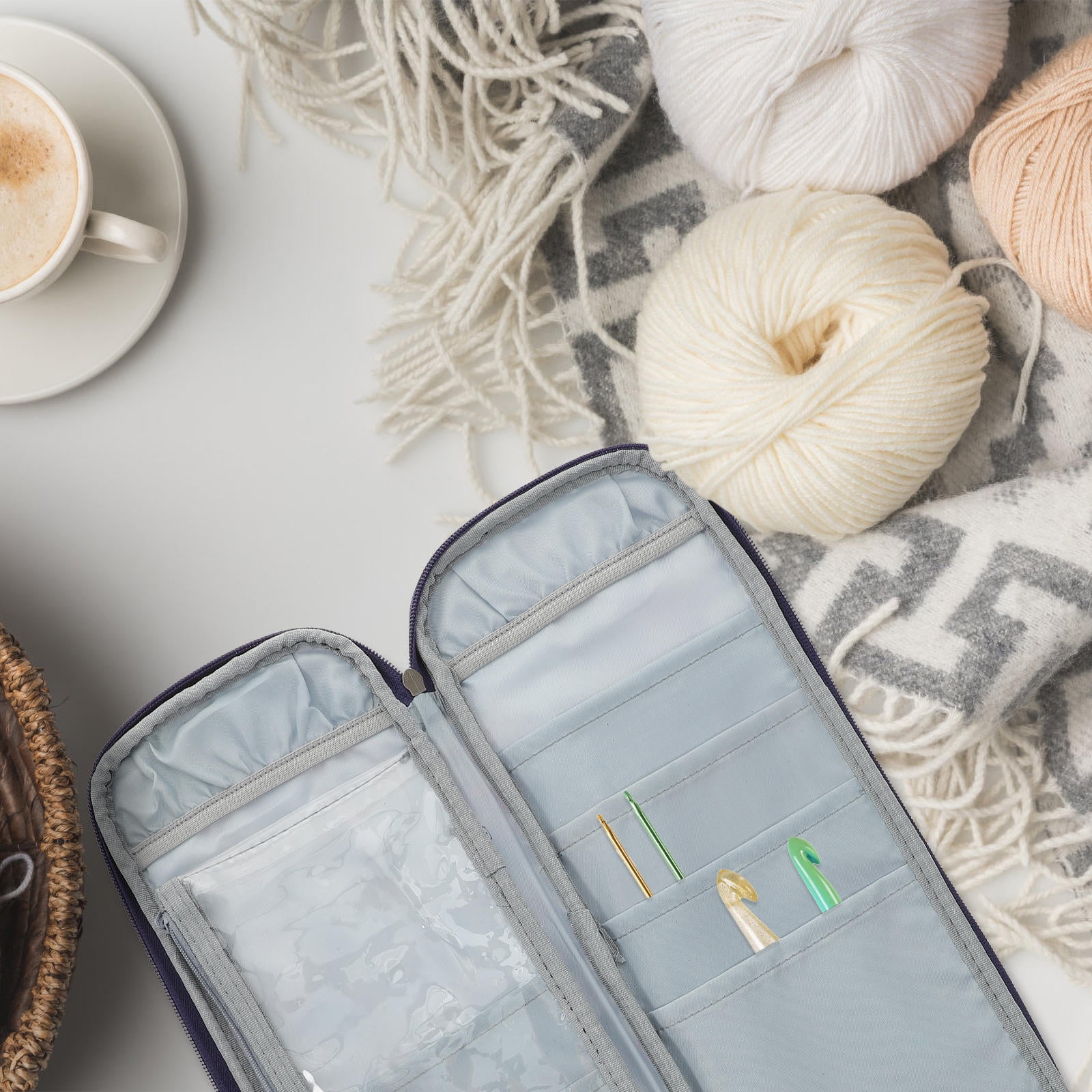 SWETRACE 1Set Crochet Hooks Bag Knitting Lovers Storage Rectangular ...