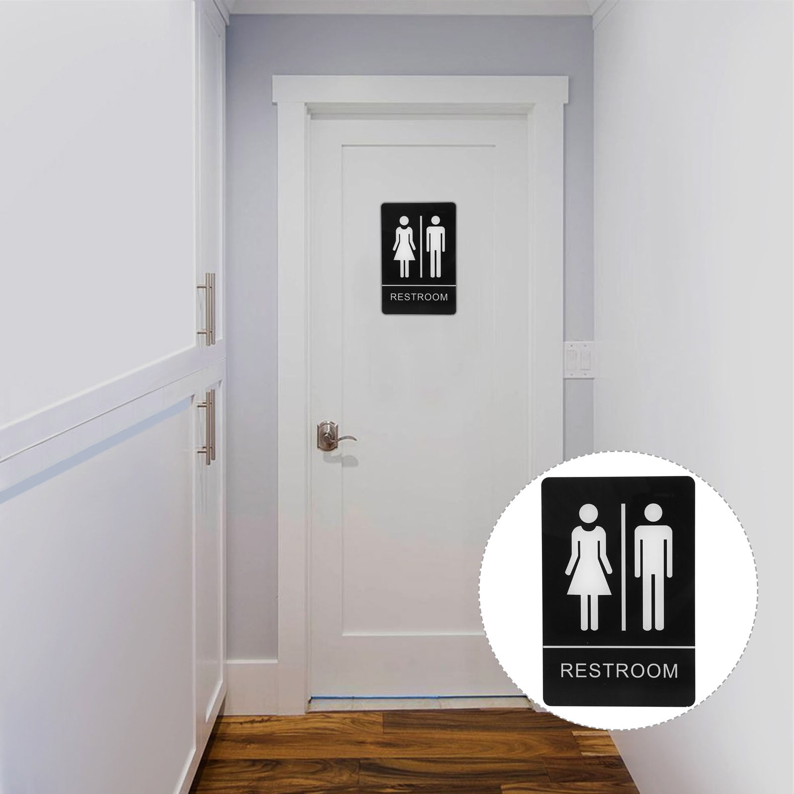 SWETRACE 1Set Gender Neutral Washroom Sign for Public Restroom ...