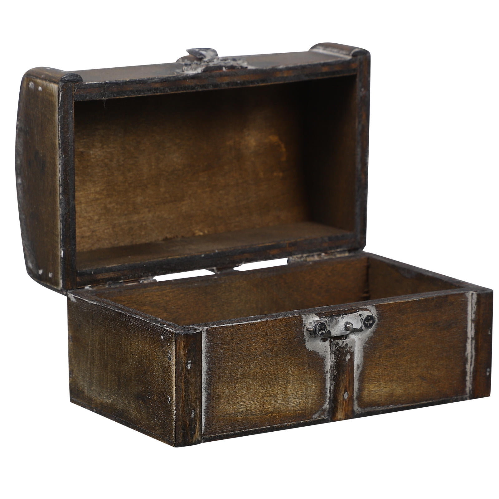 SWETRACE 1Set Home Decor Brown Wooden Treasure Chest Jewelry Box for ...