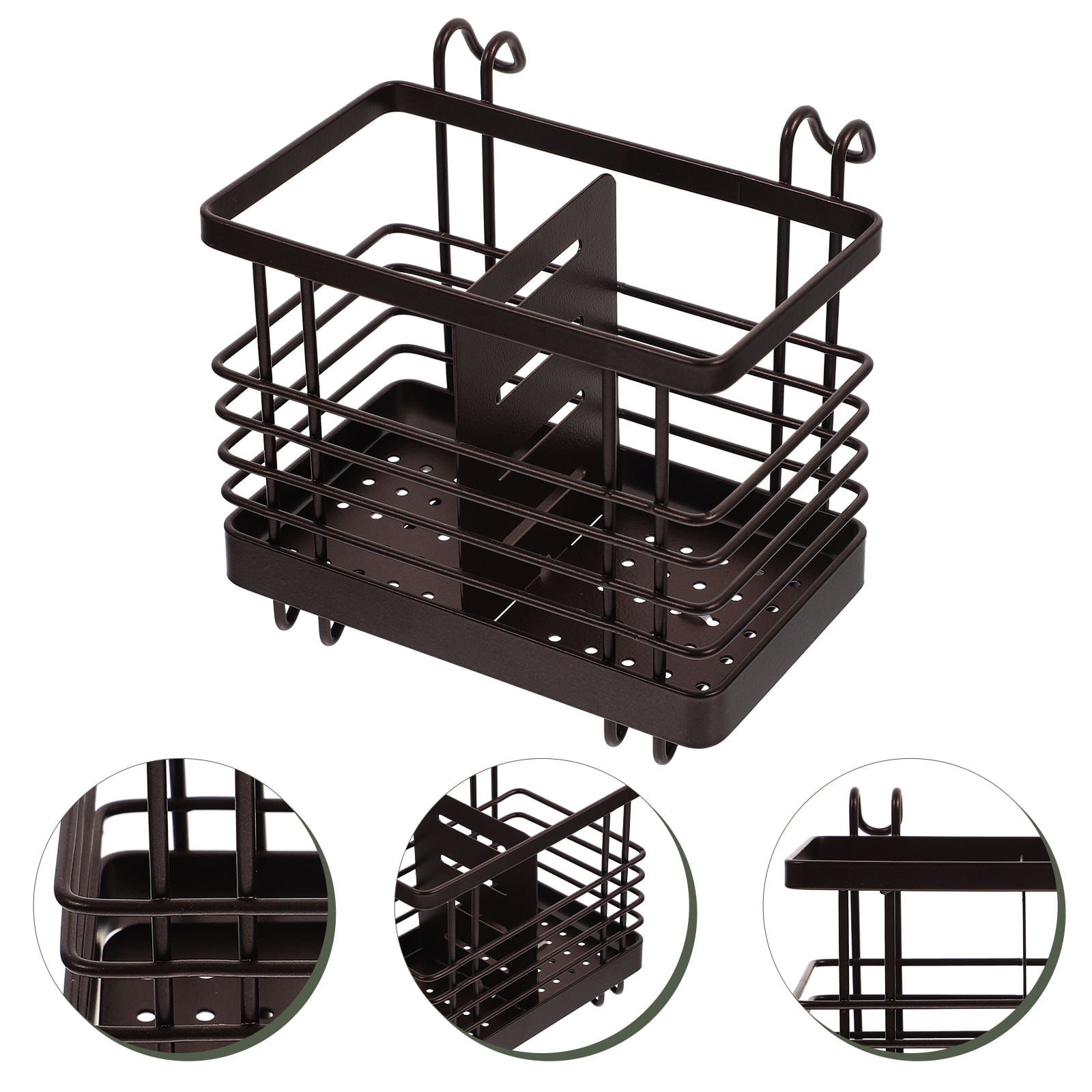 SWETRACE 1Set Kitchen Utensils Holder with Water Drainage and Wide ...