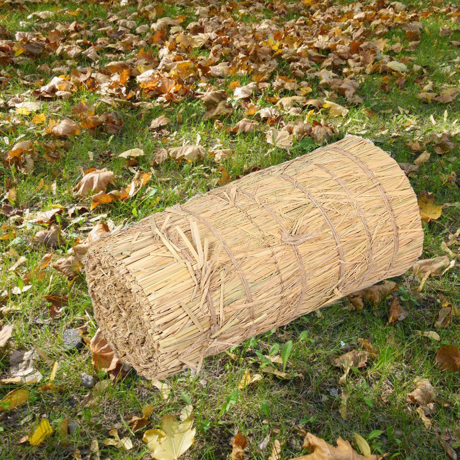 SWETRACE 1Set Light Brown Straw Stool 19In Round Barley Straw For Decor ...