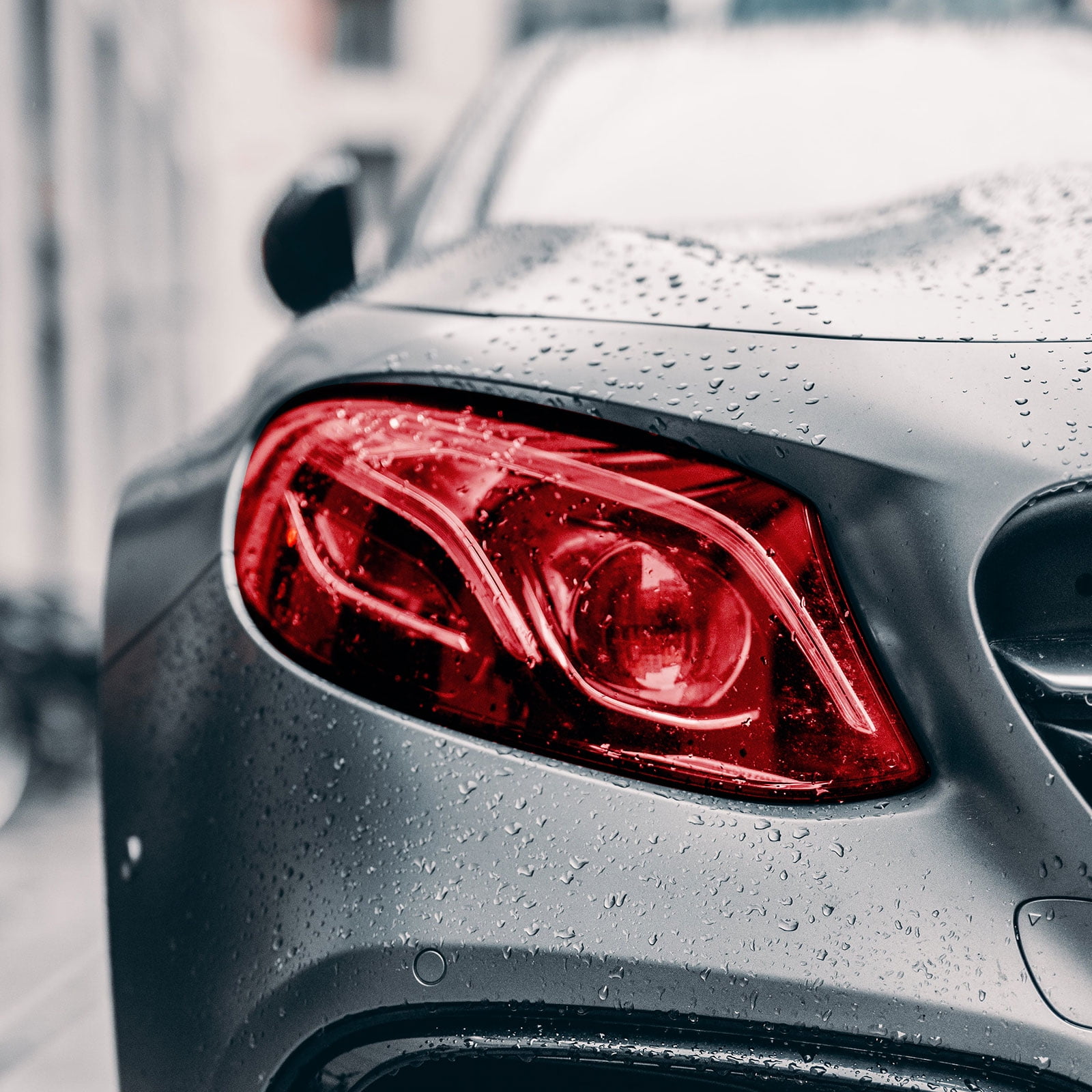 SWETRACE 1Set Red PVC Headlight Tint Film for Vehicle Stickers 15.7 x ...