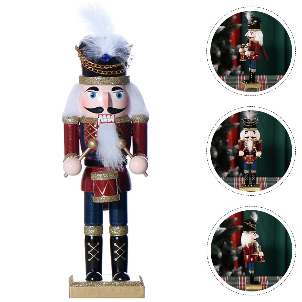 SWETRACE Classic Nutcracker Figurine Red Wood 1Pack Home Decoration ...