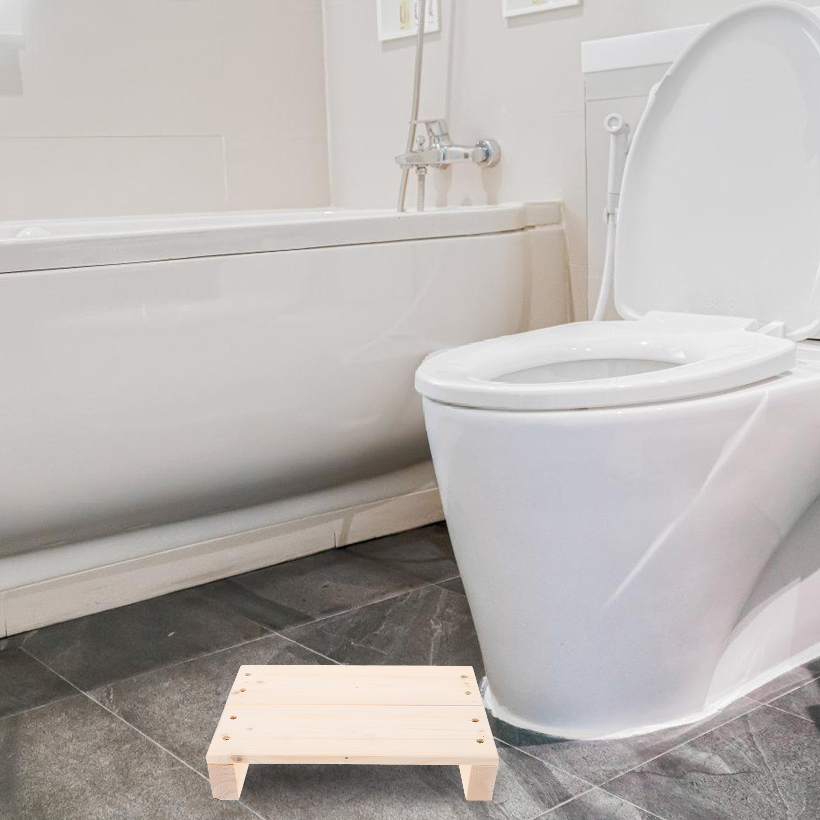 SWETRACE Foot Rest Wood Wooden Step Stool Khaki 1Pack for Bedroom - Walmart.com