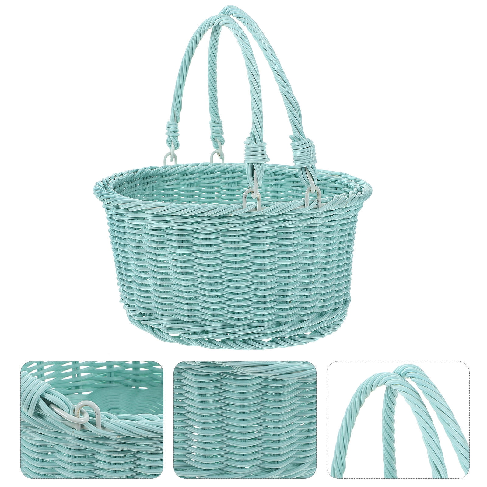 SWETRACE 1Set Storage Baskets Blue Woven for Picnics and Shopping 9X7 ...