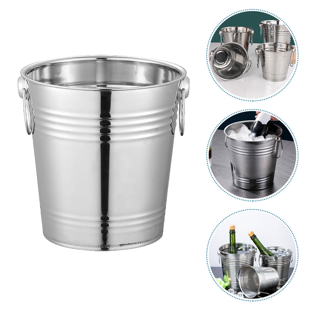 SWETRACE Bar Ice Cube Bucket Stainless Steel Silver 1Set - Walmart.com