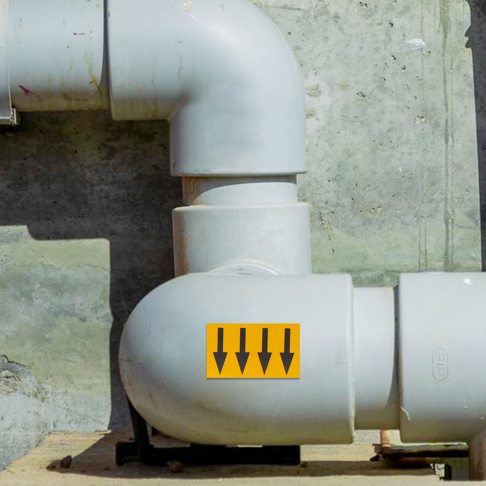 SWETRACE 1Set Yellow Polystyrene Arrow Stickers for Directional Signage ...