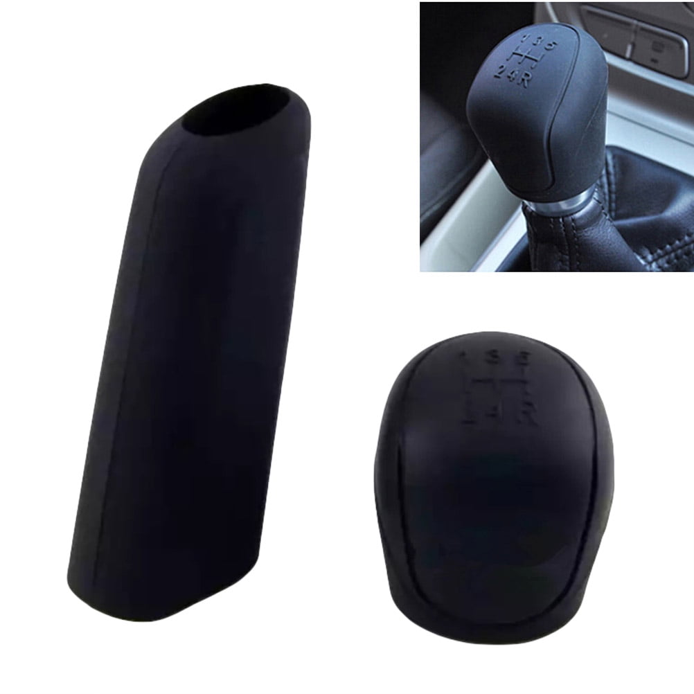 SWETRACE Car Gear Shift Lever Cover Gear Shift Cover Black 2 Sets ...