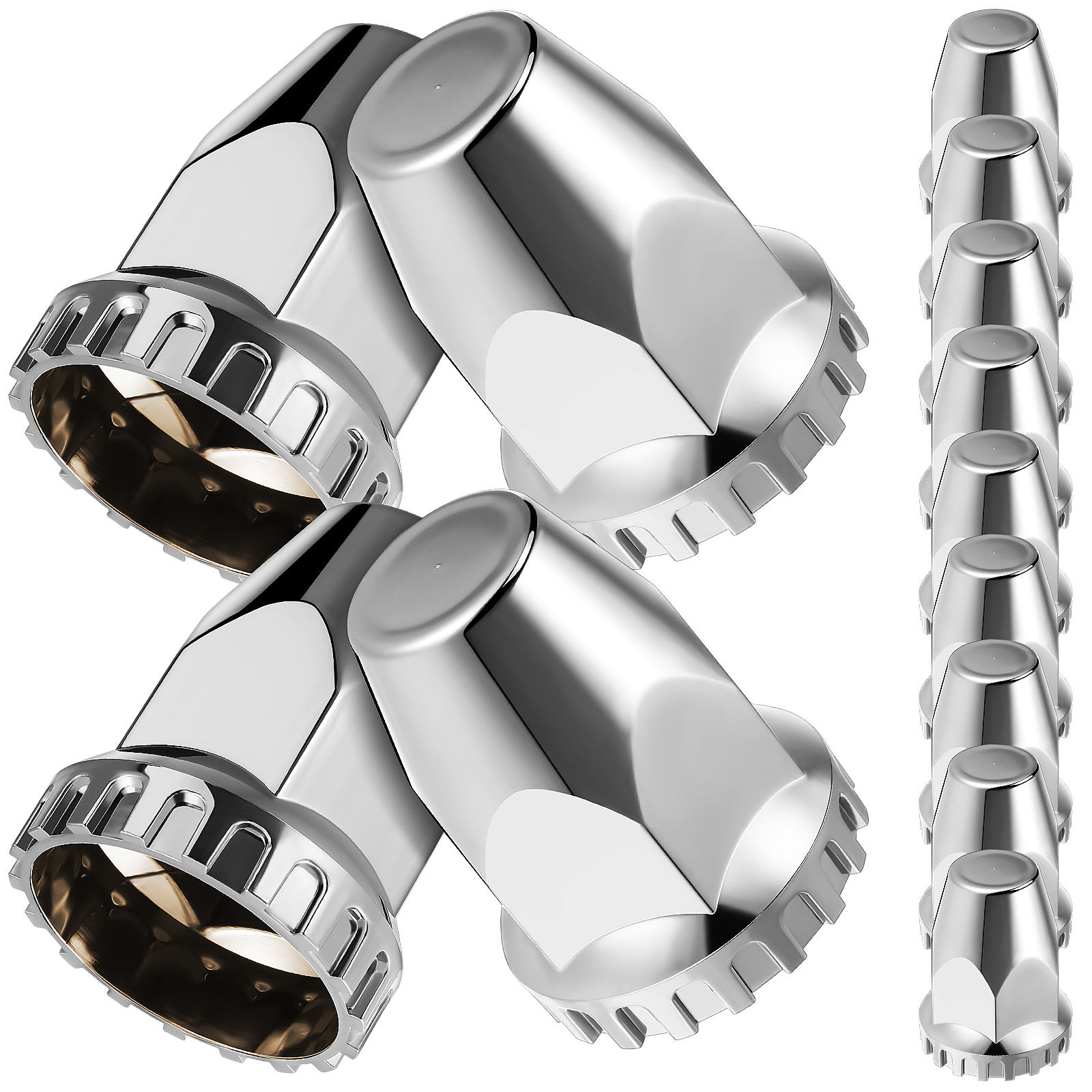 SWETRACE 20 Pcs Screw Lug Nut Covers Semi Trucks Trailers Flanged Nut ...