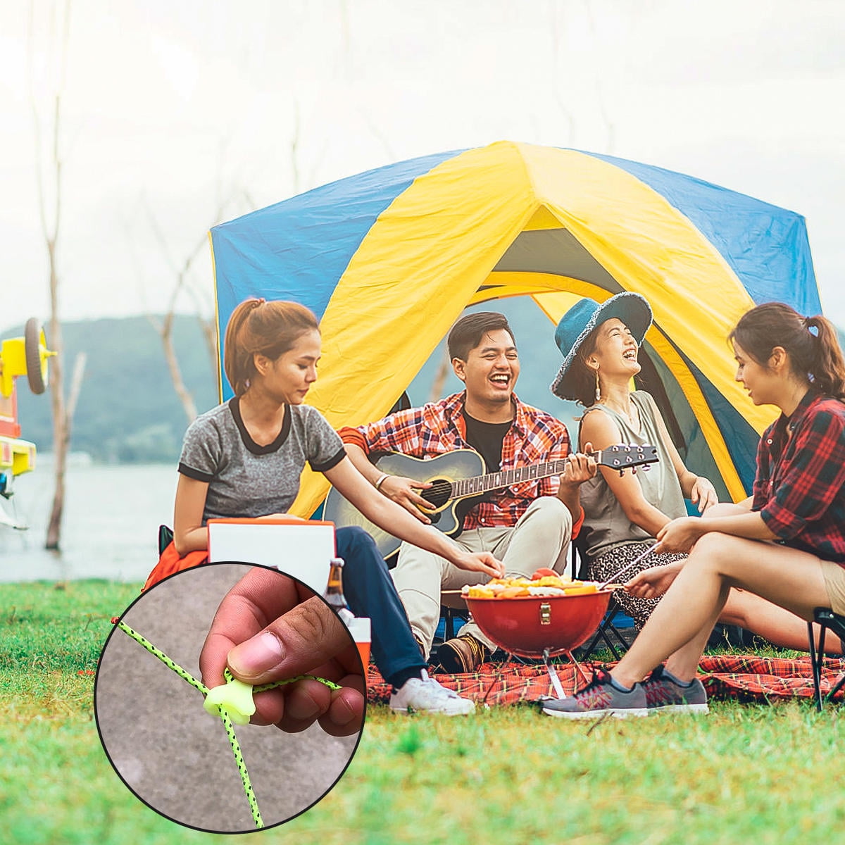 SWETRACE 20Pack Tent Rope Tensioner Adjustable and for Camping Gear and ...