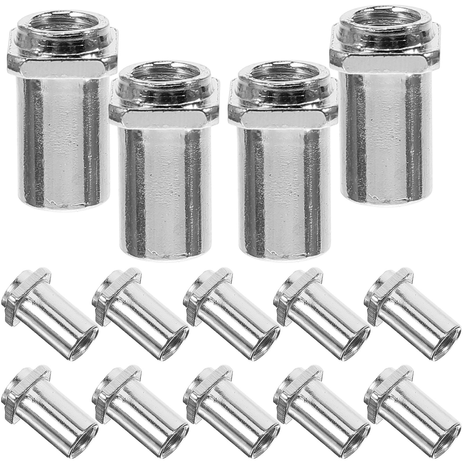 SWETRACE 20Pcs Iron Drum Swivel Nut Silver for Snare Drum Lug Nuts and ...