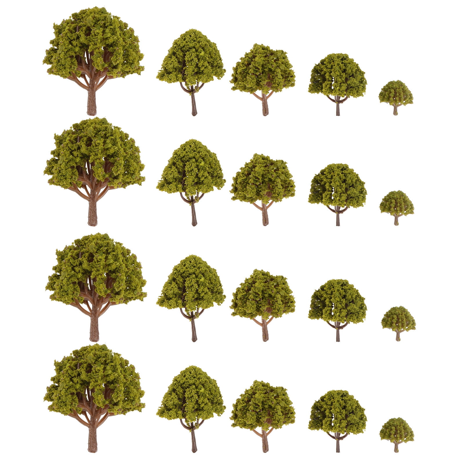 SWETRACE 20Pcs Miniature Trees for Models Semi-circle Shape Realistic ...