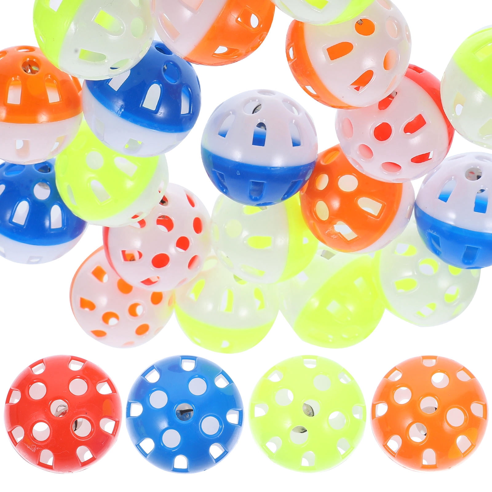 SWETRACE Parrot Bell Balls Assorted Color 20Pcs 1.6x1.6x1.6in - Walmart.com