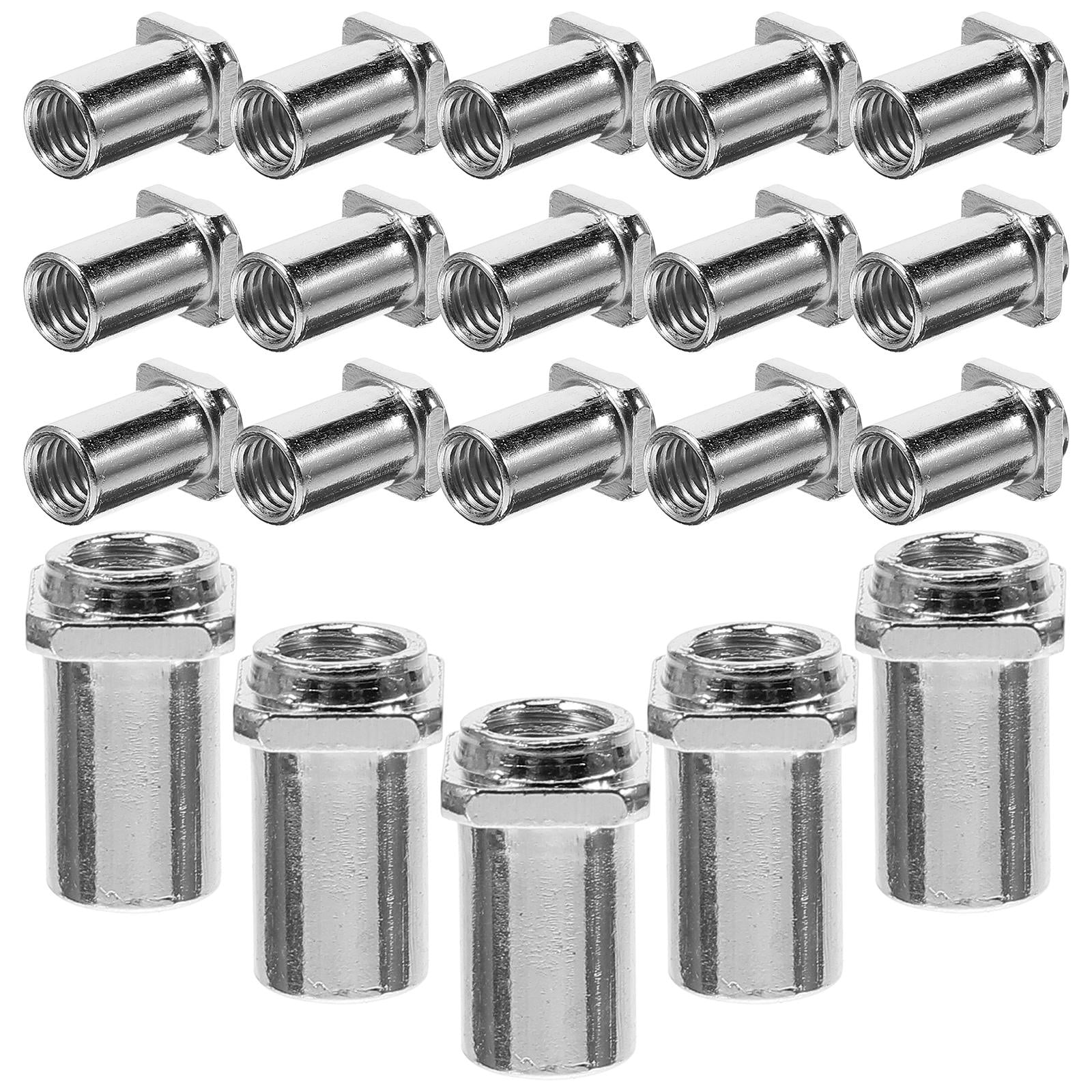 SWETRACE 20Pcs Silver Iron Drum Swivel Nut M5 Replacement Parts for ...