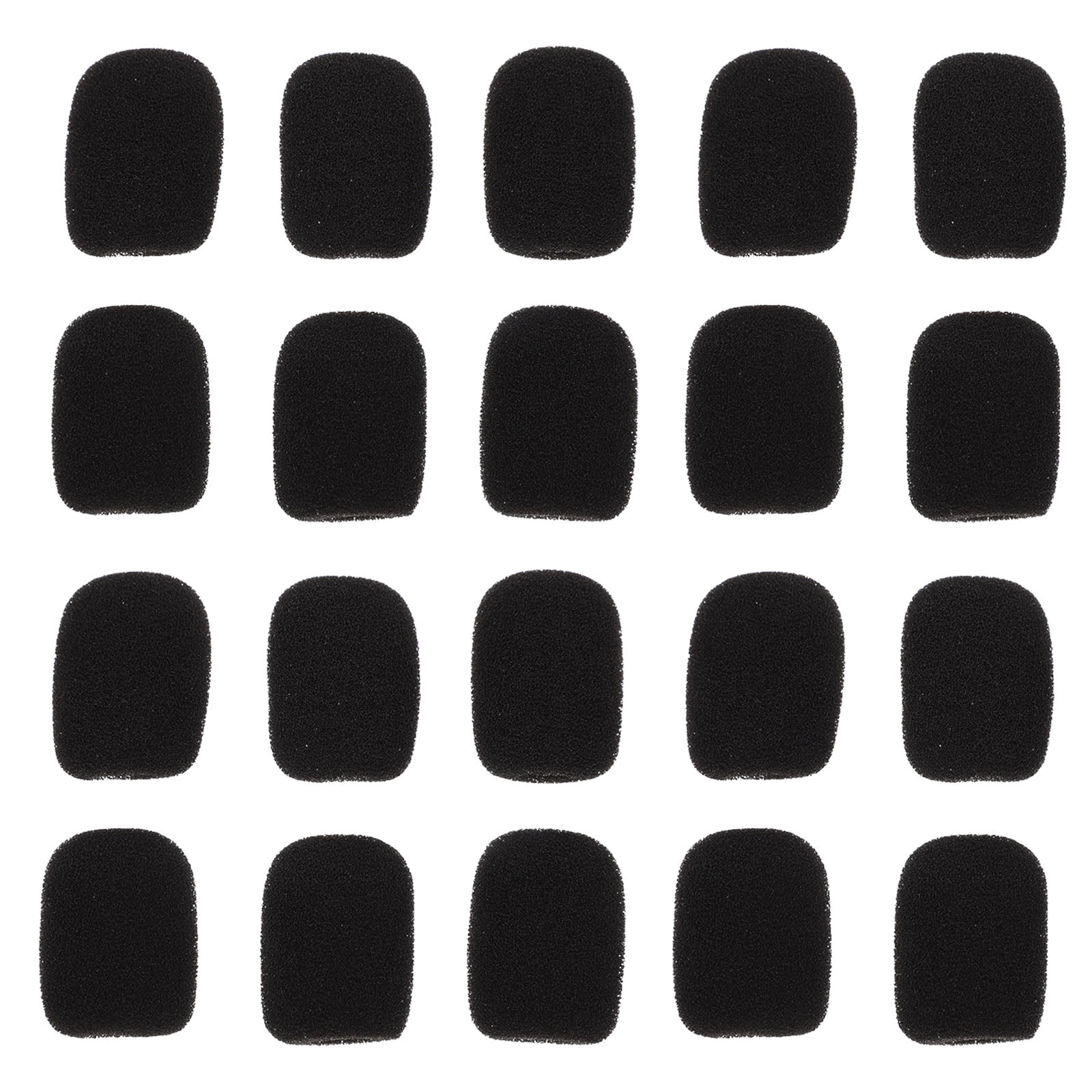 SWETRACE 20Set Microphone Cover Black Sponge Mic Covers for Headsets ...