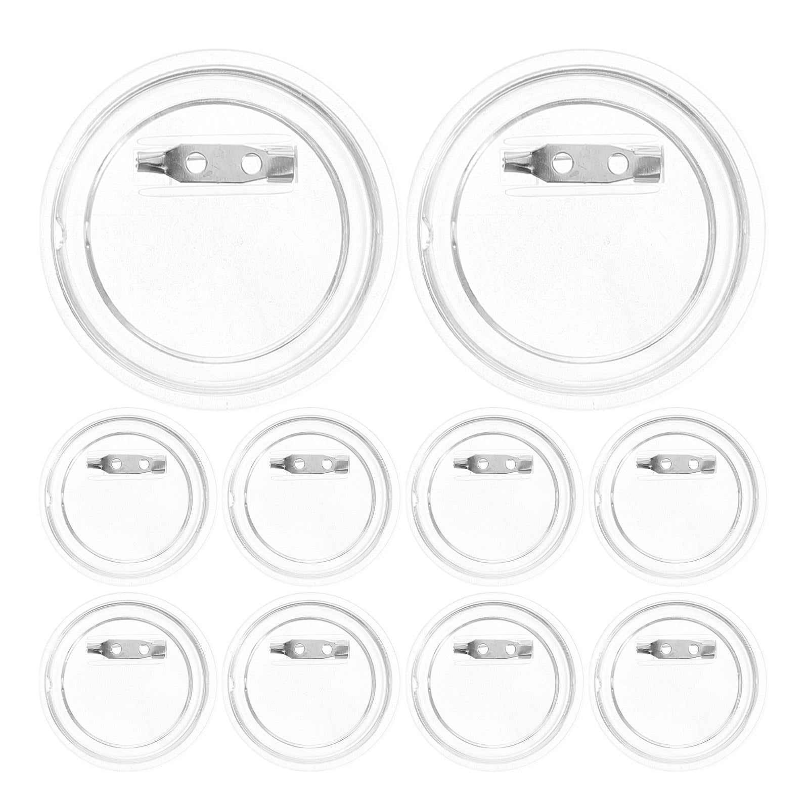 SWETRACE 25Pcs Clear Buttons Pin Transparent Round Acrylic Diy Design ...