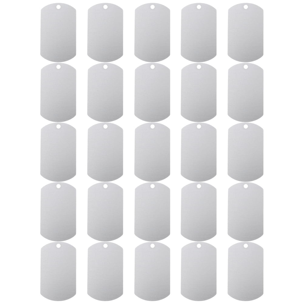 SWETRACE 25Pcs Pet Engraved ID Tag for Craft Projects Aluminum Message ...