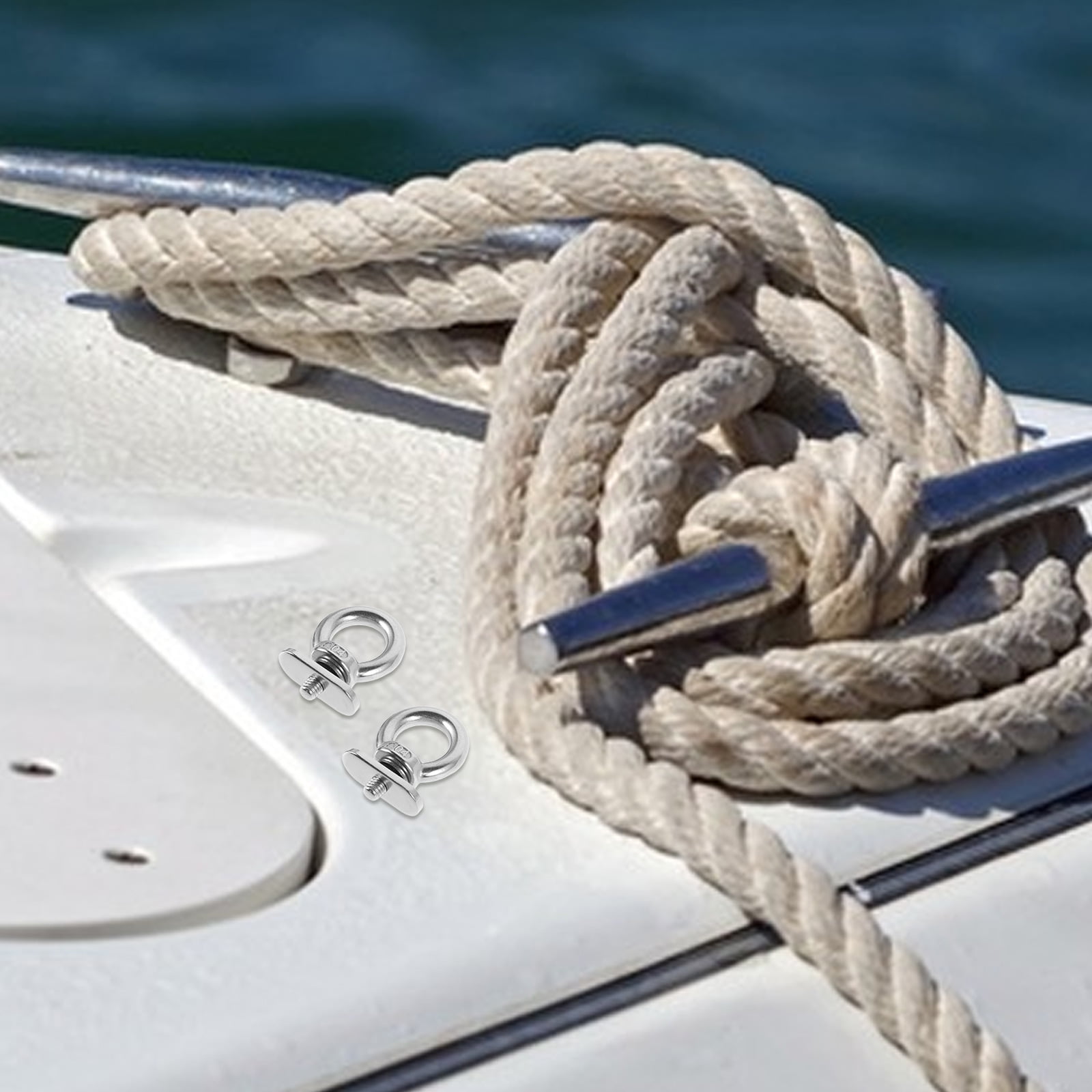 SWETRACE 2Pcs 316 Stainless Steel Kayak Eyelet for Kayak Anchor Mount ...