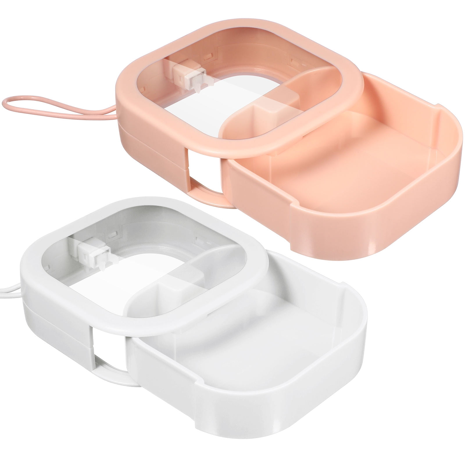 SWETRACE 2Pcs False Containers Mini Plastic Storage Containers Box Pink ...
