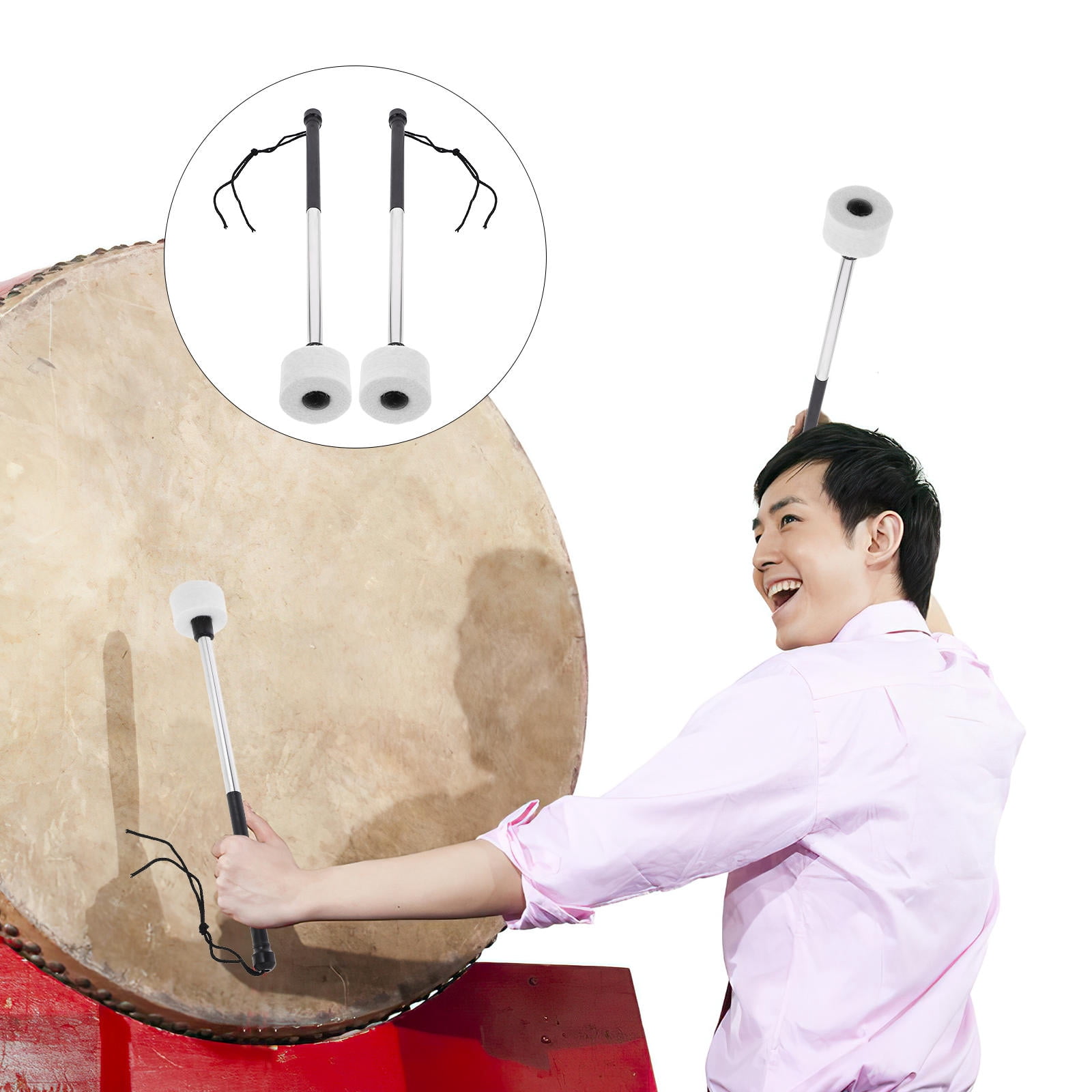 SWETRACE 2Pcs Felt Tipped Drum Mallets for Ethereal Drums and Stage ...