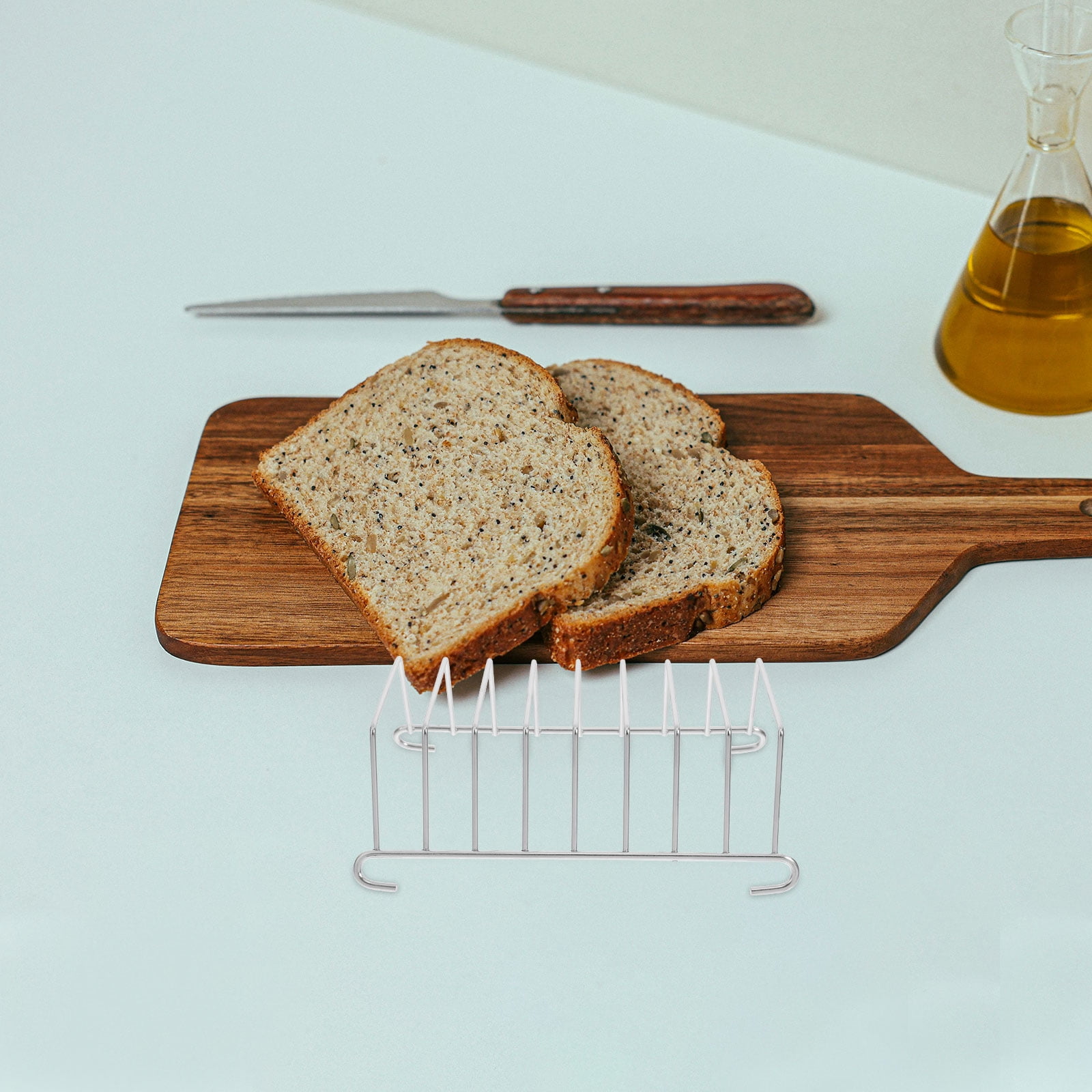 SWETRACE Stainless Steel Toast Holder Countertop Bread Rack 2Pcs Silver ...