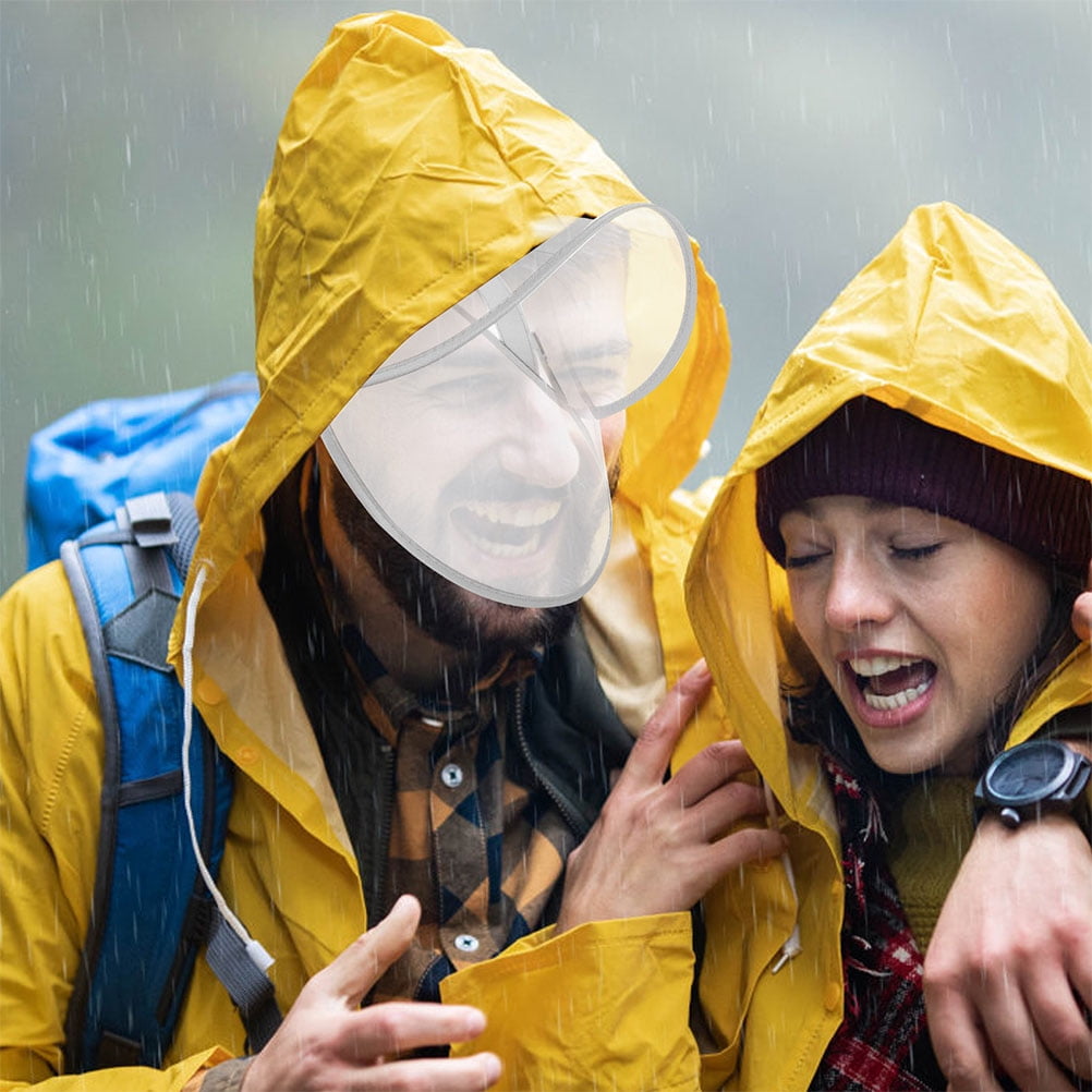 SWETRACE 2Pcs Wide Brim Rain Hat Simple Structure Plastic Material for ...