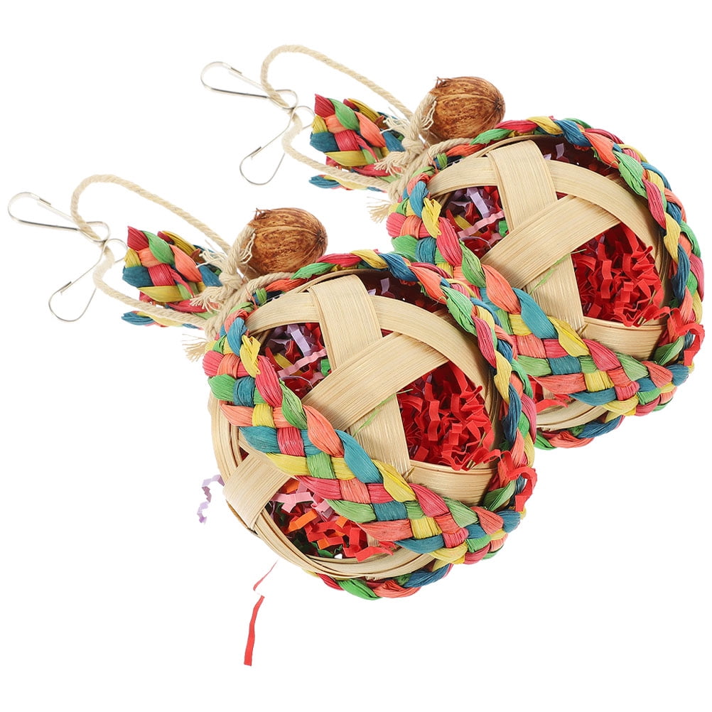 SWETRACE Hanging Parrot Toy Multi 2Pcs 3.9x10.6in - Walmart.com