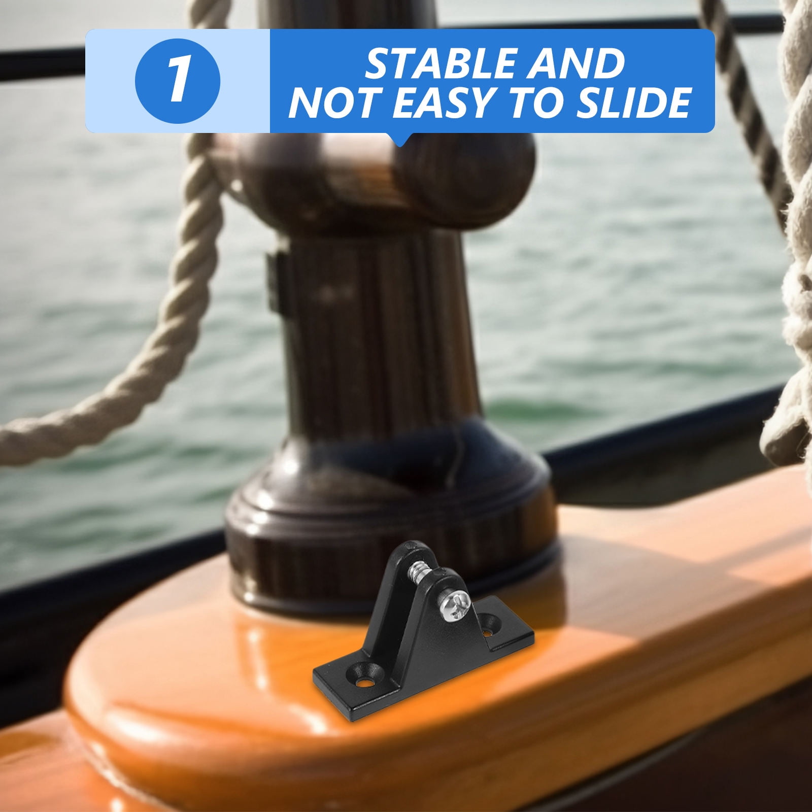 SWETRACE 2Set Bimini Top Cap for Boat Top Fittings Hardware Black ...