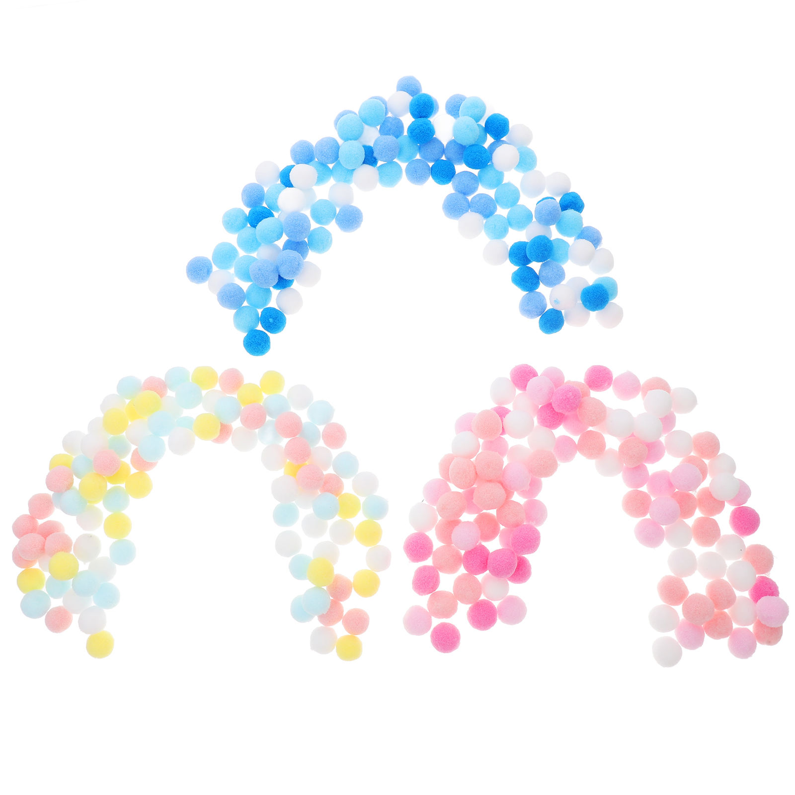 SWETRACE 300Pack Puff Balls for Crafts in Macaron Colors for Creative ...
