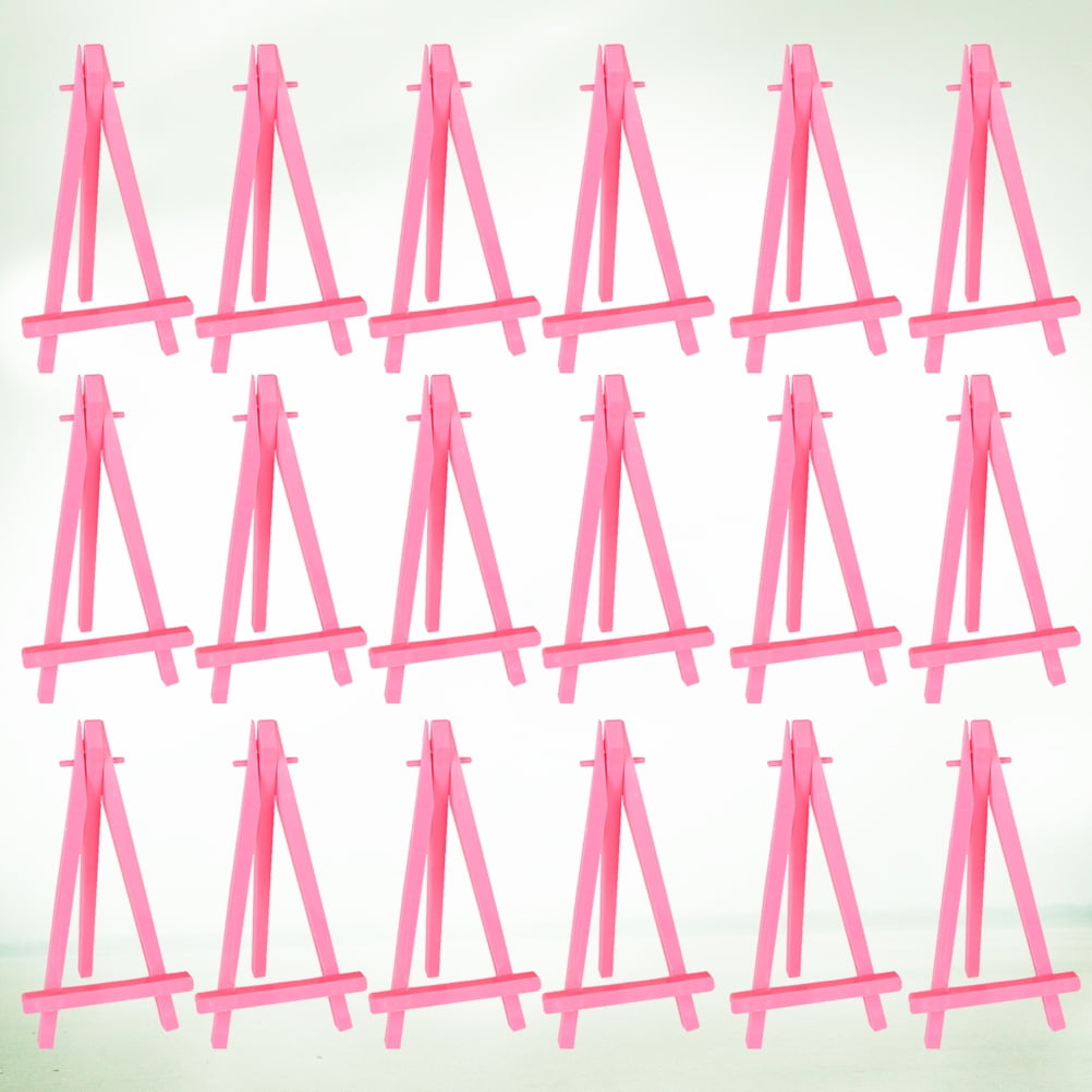 SWETRACE 30Set Pink Mini Plastic Easel for Tabletop Easels for Painting ...