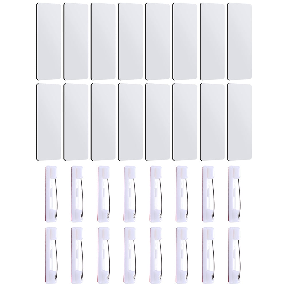 SWETRACE 32-Pcs Office Name Tags Sublimation Density Board with Metal ...