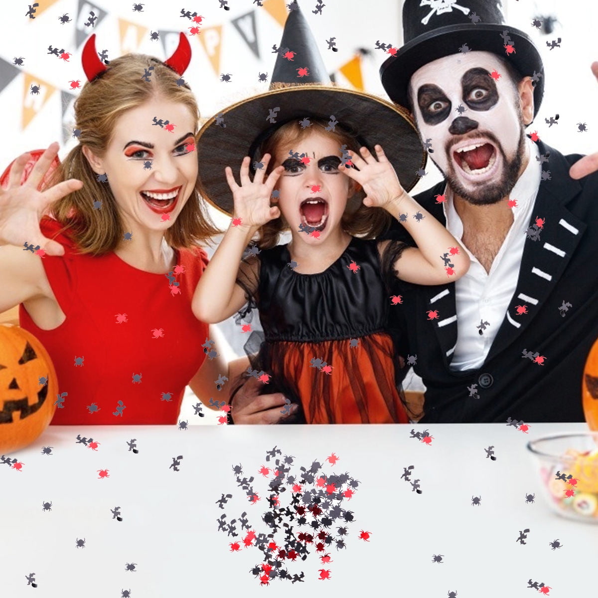 SWETRACE 3Bags Assorted Color Plastic Confetti Party Supplies 2X2X0 ...