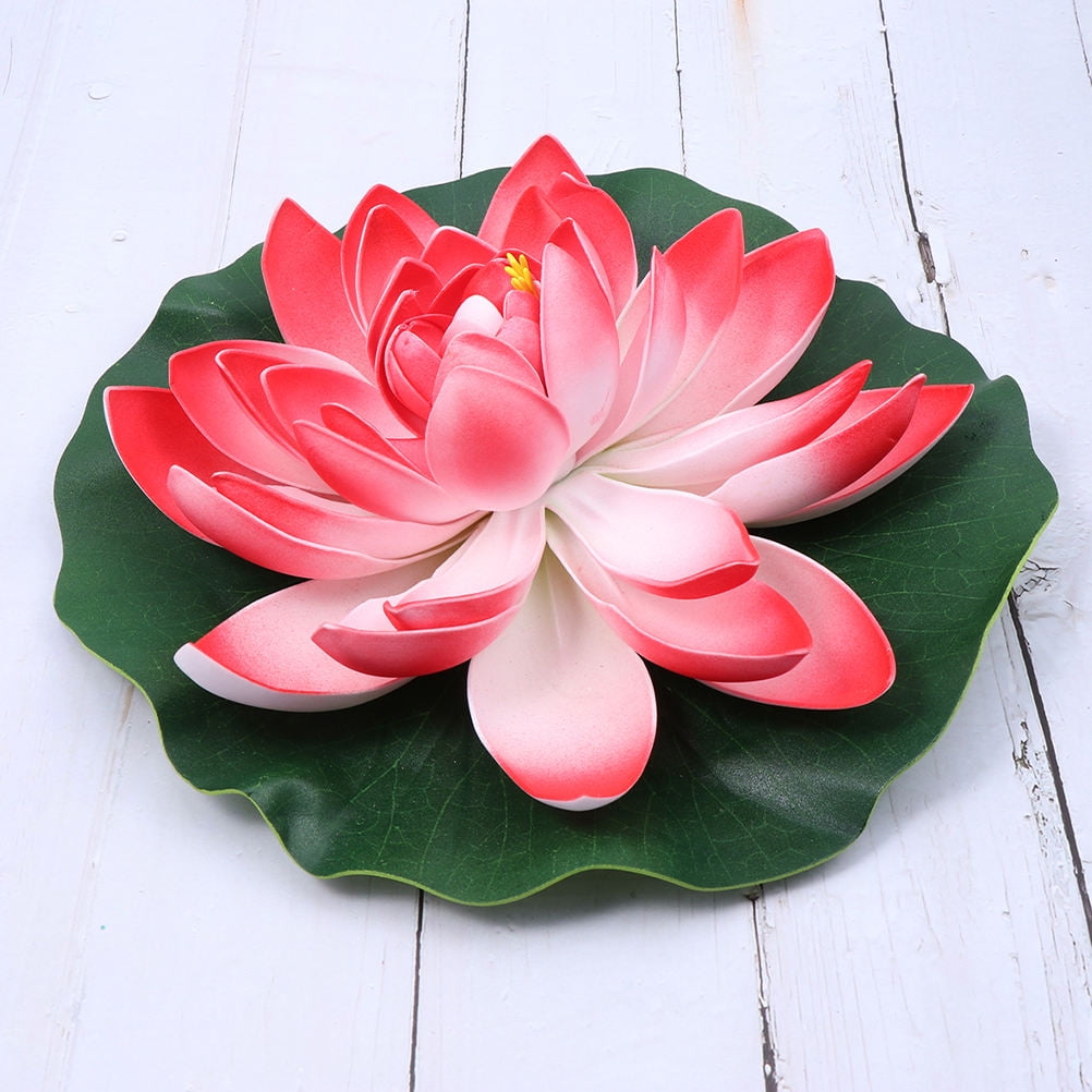 SWETRACE 3Pcs Fake Lotus EVA Foam for Pond Decoration 15.7*15.7*0.8in ...