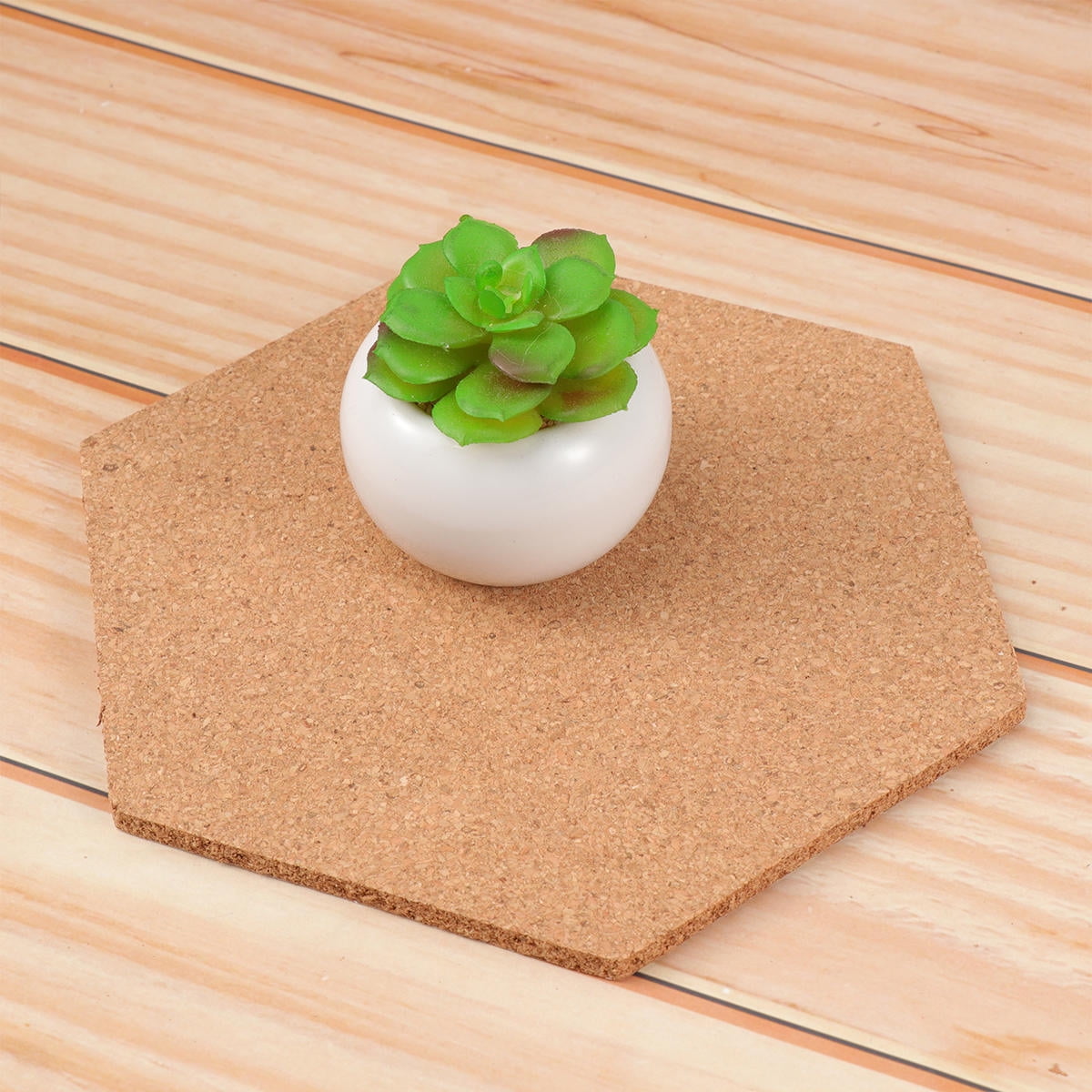 SWETRACE 3Pcs Hexagon Cork Board Wall Decor for Home Living Room Light ...