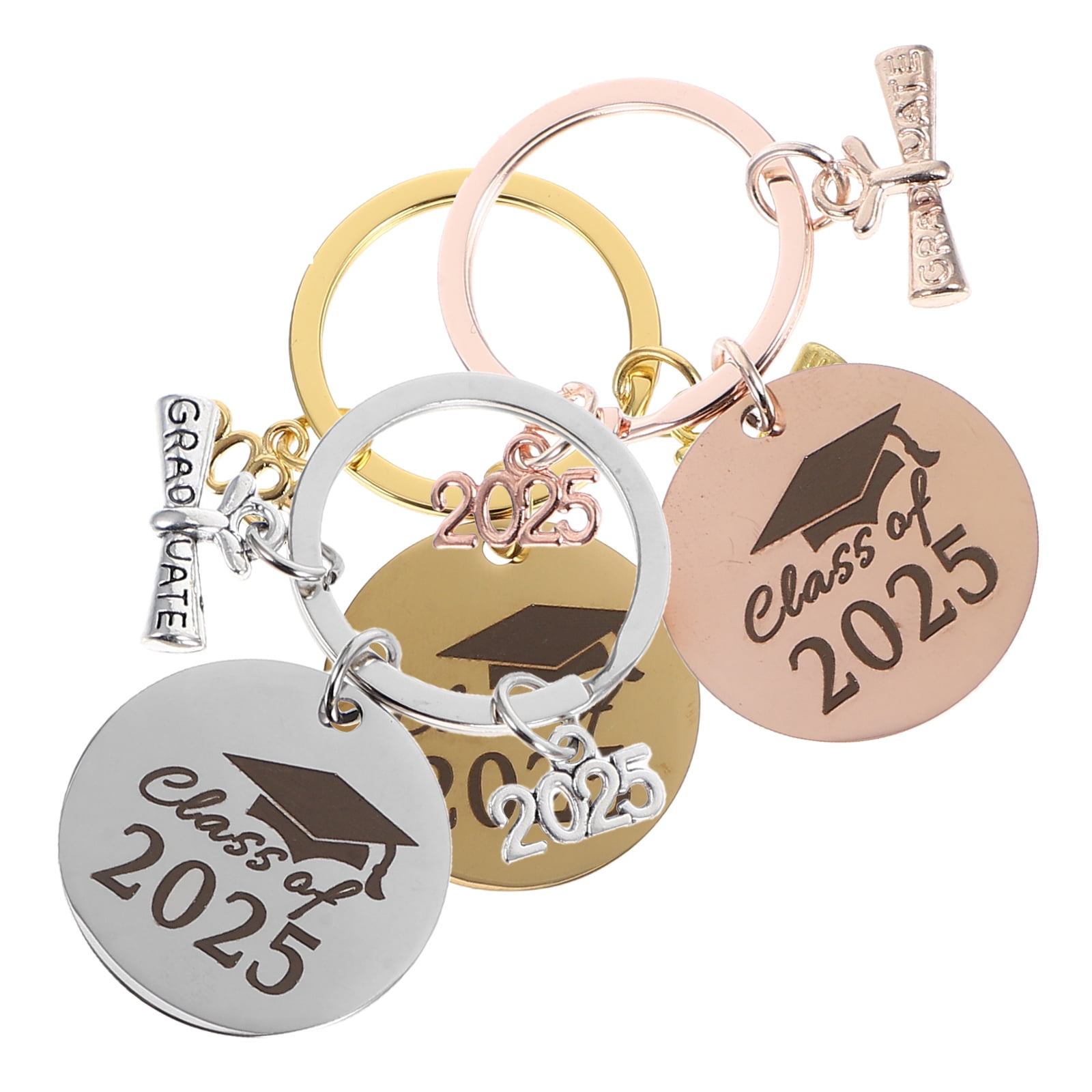 SWETRACE 3Pcs Keychain Keepsake for Boys Girls Graduates Class of 2025 ...