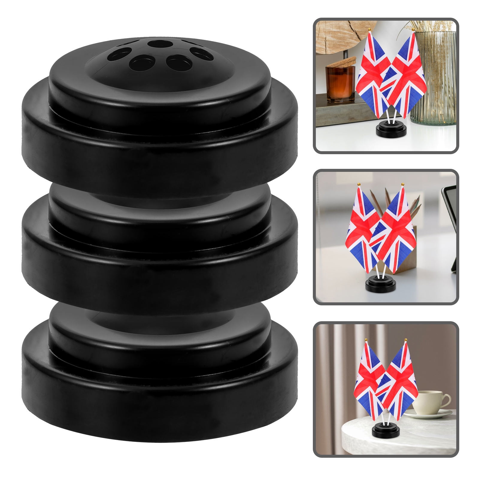 SWETRACE Outdoor Small Flag Stand Black Plastic For General Users 3Pcs ...