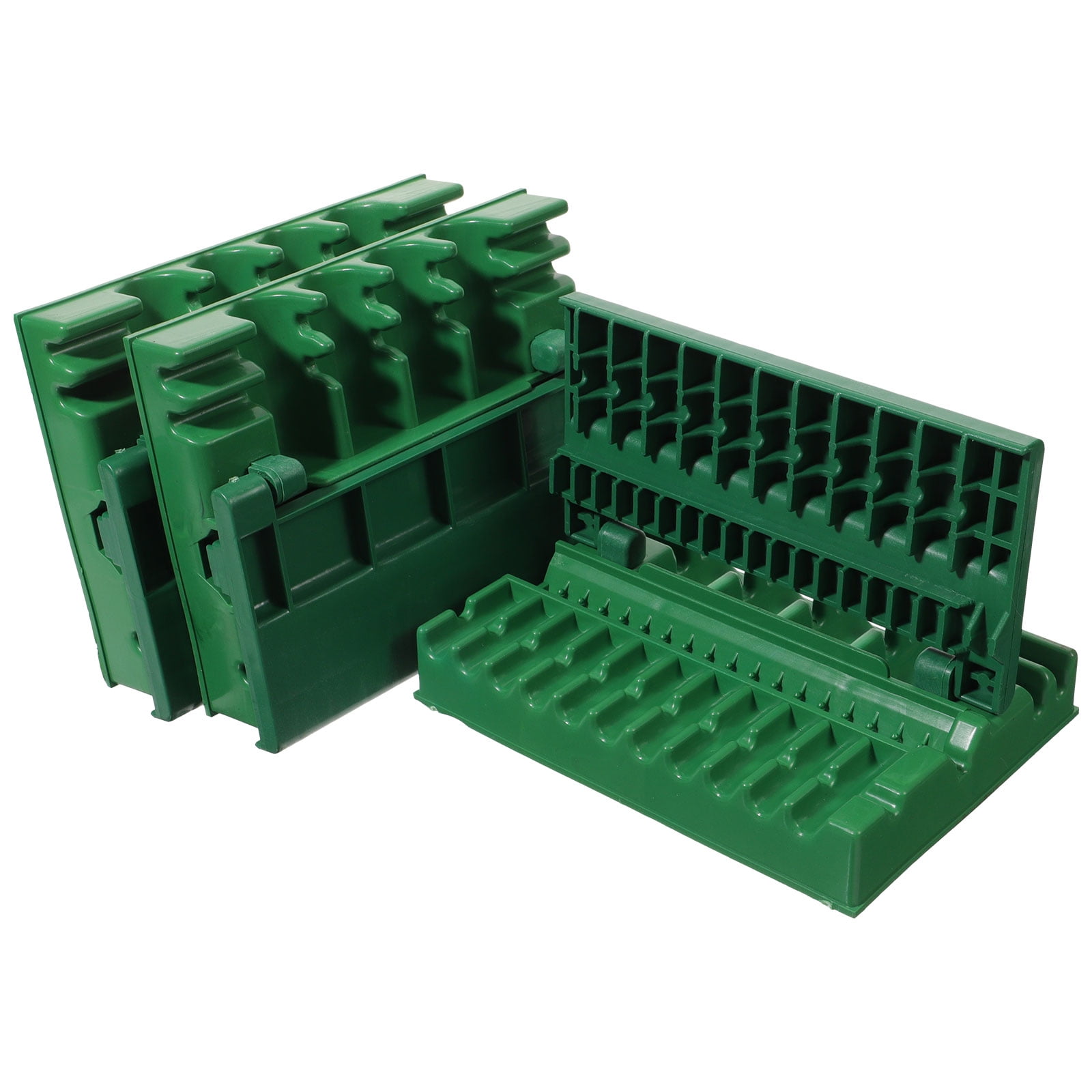 SWETRACE 3Pcs Portable Green Plastic BBQ Meat Skewer for Camping 6.1x4 ...