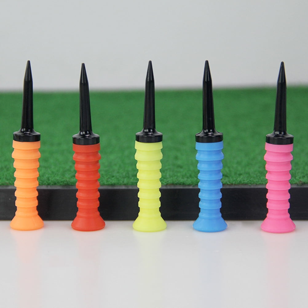 SWETRACE Short Tees Golf Yellow Plastic 5pcs Firm Stability for ...