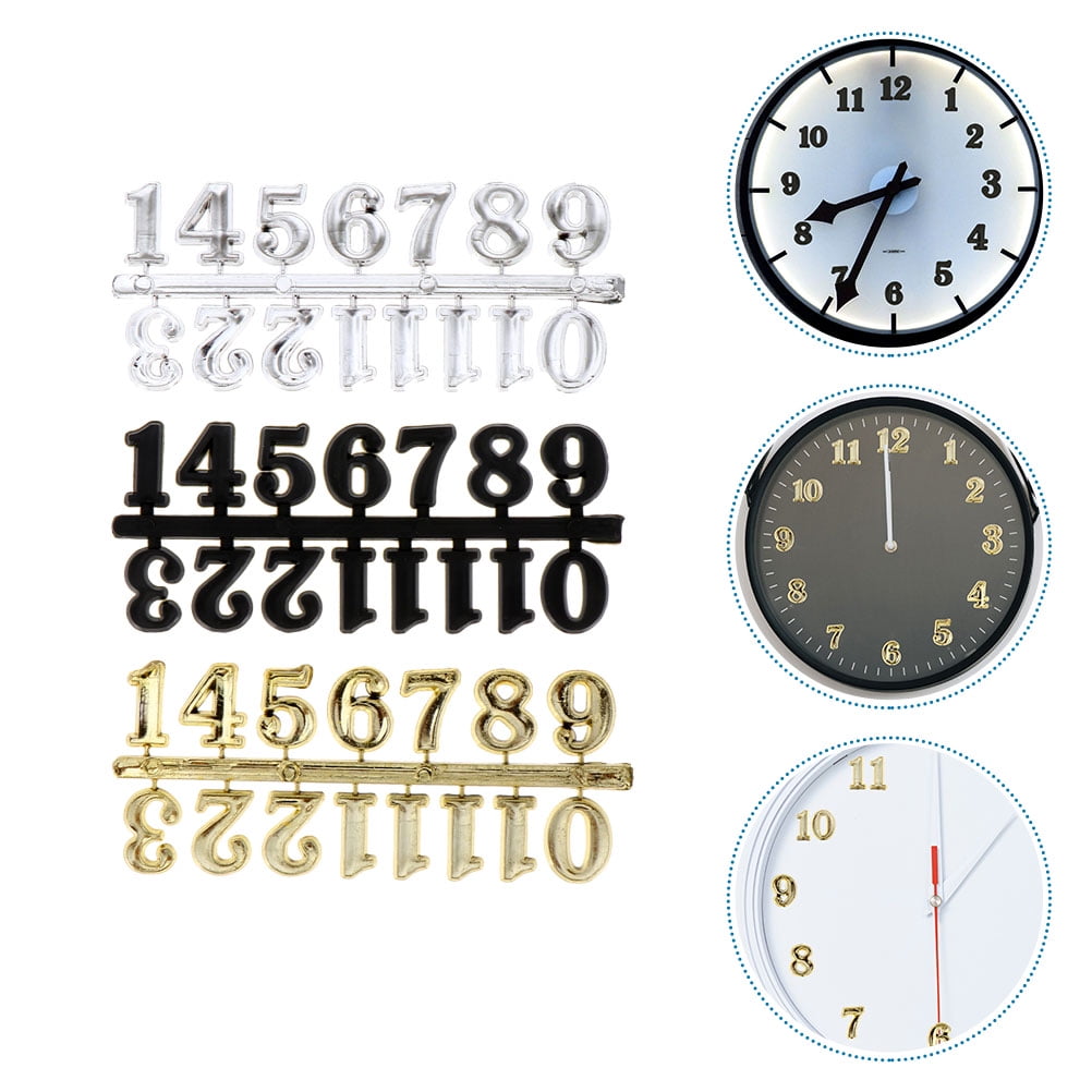 SWETRACE 3sets Replacement Clock Numerals Diy Wall Clock Numbers For ...