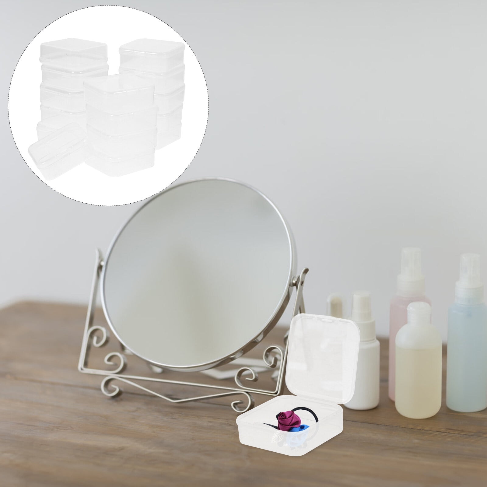 SWETRACE 40Pcs Small Square Plastic Containers for Craft Supply Storage ...