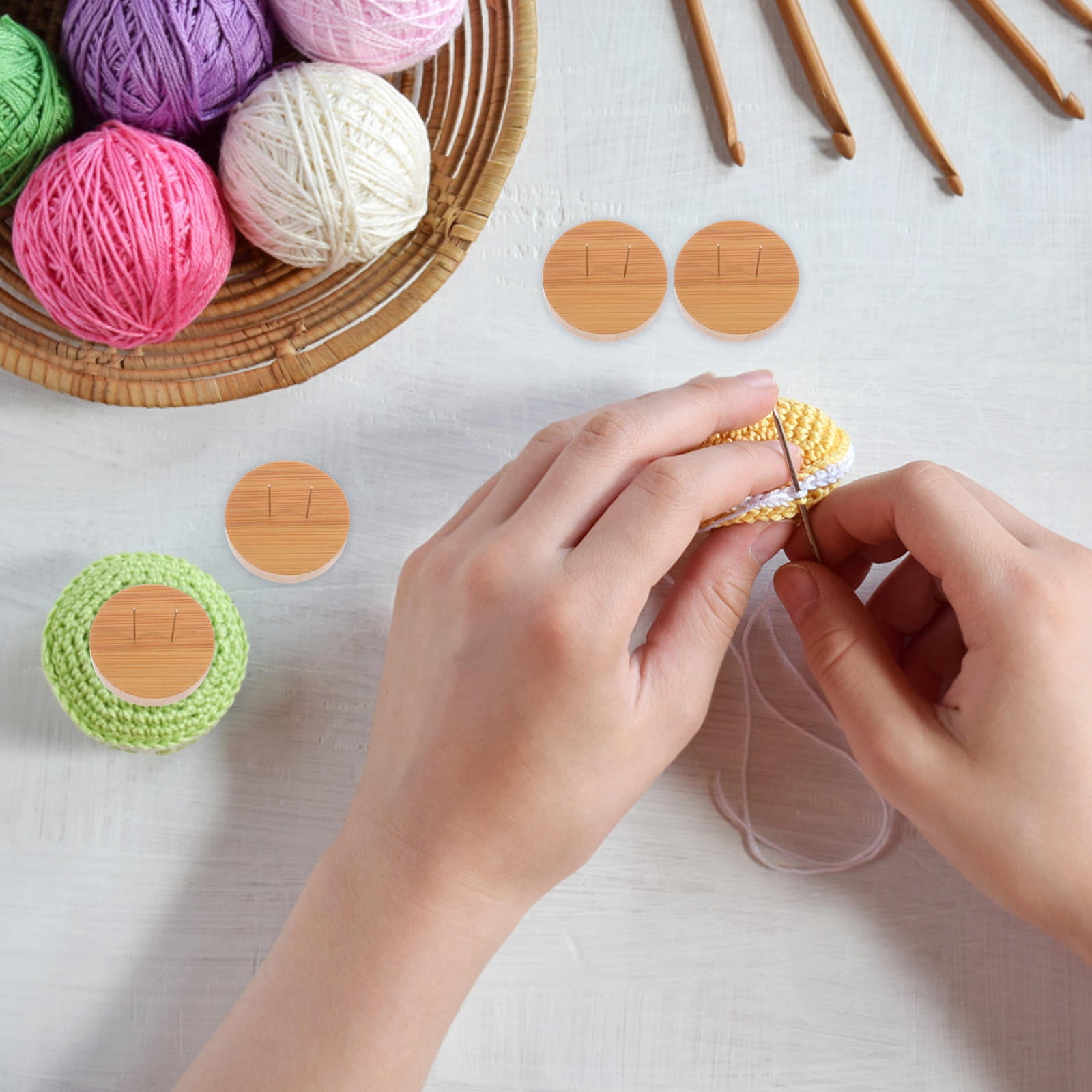 SWETRACE 4Pcs Crochet Doll Stand with Display and Storage for Children ...