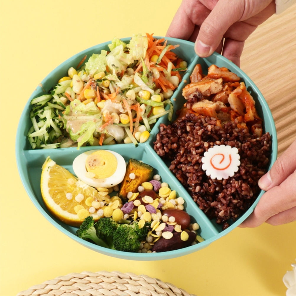 SWETRACE 4Pcs Divided Plates for Portion Control and Food Separation in ...