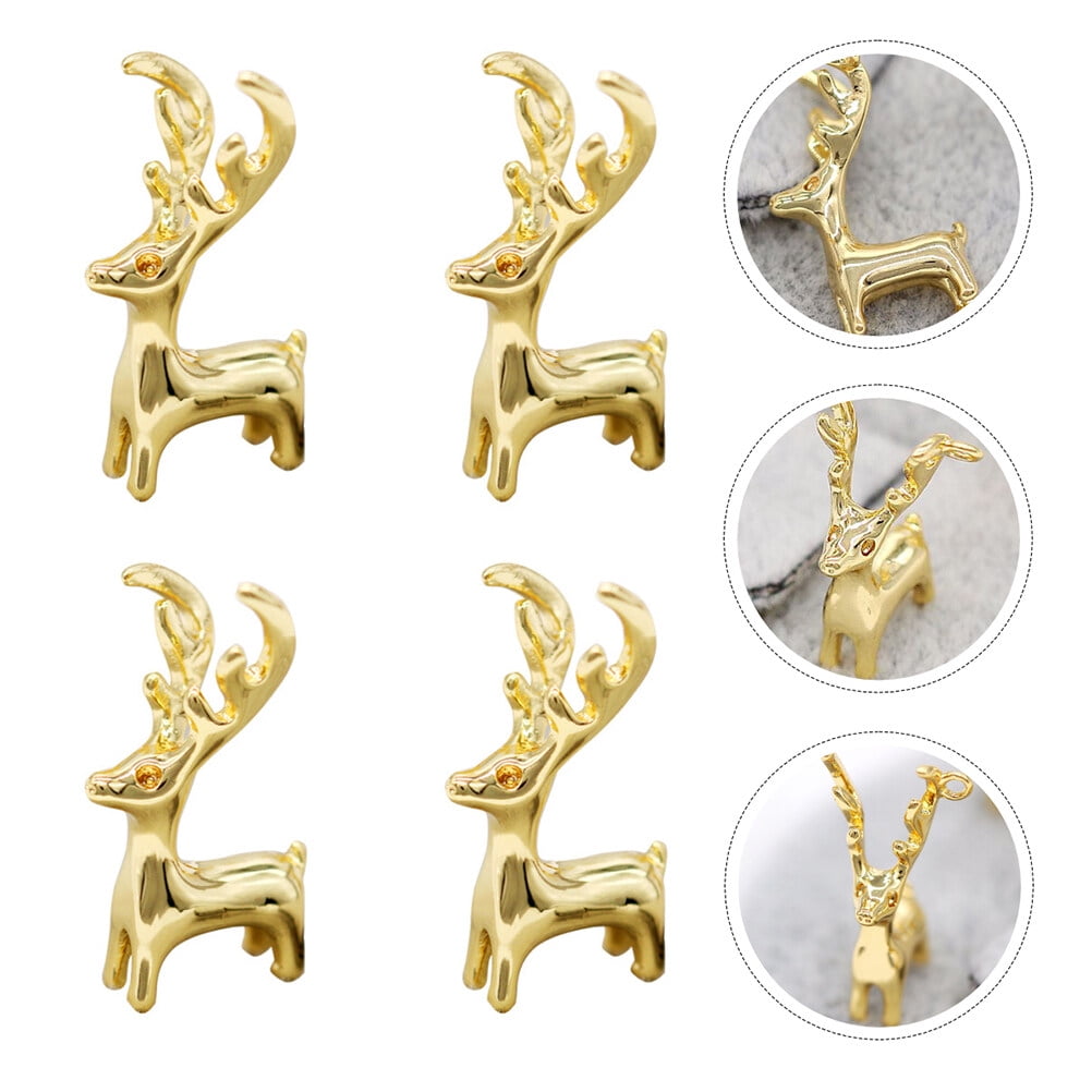 SWETRACE 4Pcs Golden Elk Shape Pendant for Family Members Suitable for ...