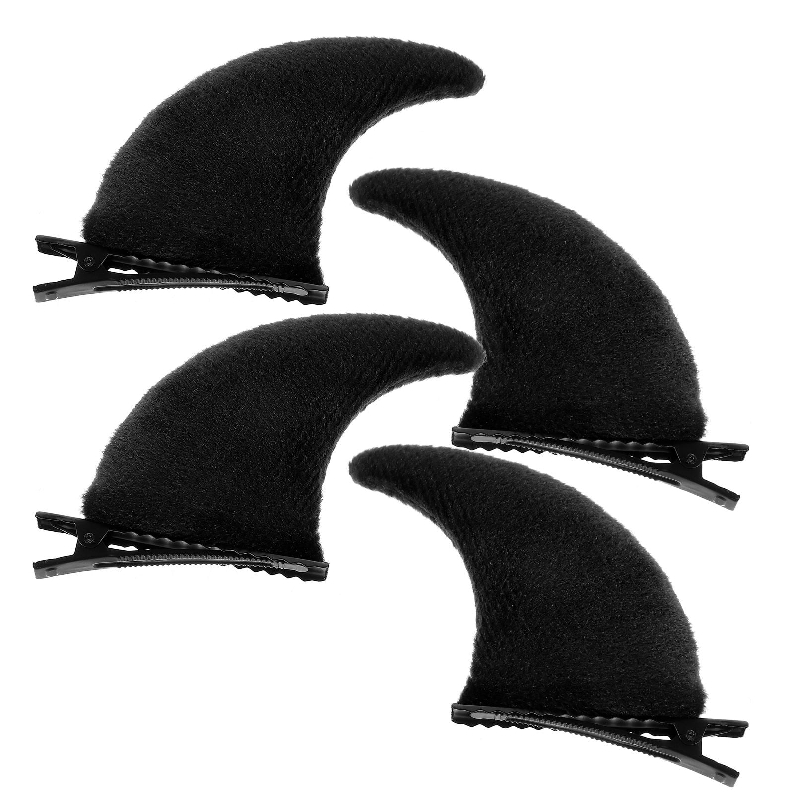 SWETRACE 4Pcs Hair Clips For Women Ox Horn Shape Style Fabric Black Red Color - Walmart.com