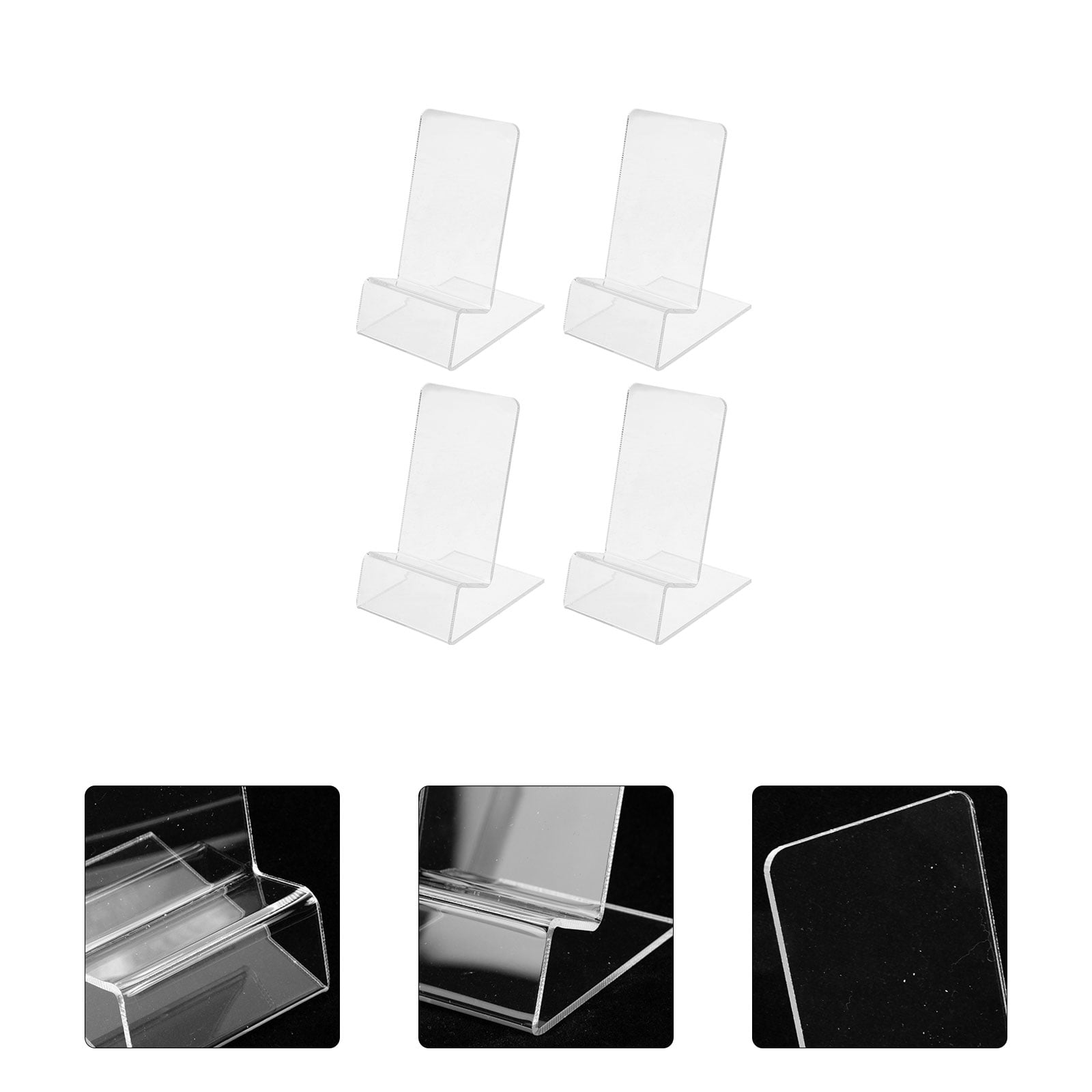 SWETRACE 4Pcs Transparent Acrylic Phone Stand Viewing and Shopwindow ...