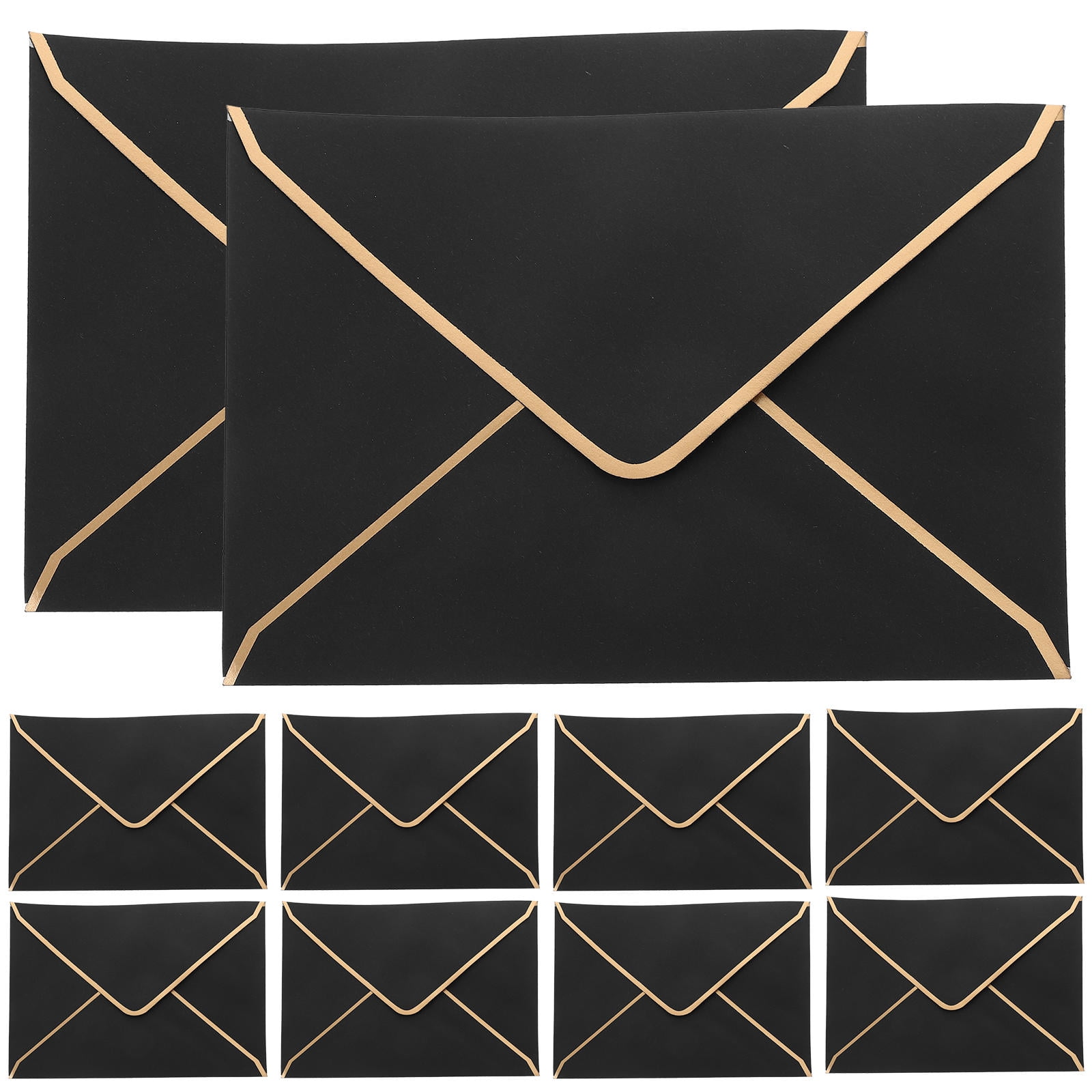 SWETRACE Letter Sized Envelopes Card Envelopes Kraft Paper Black 10Pcs ...