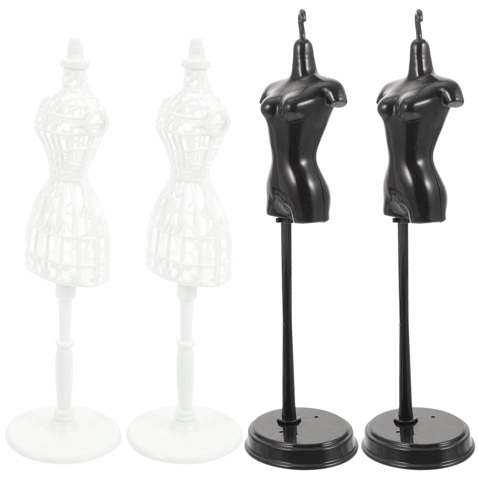 SWETRACE 4pcs Miniature Sewing Mannequin Black ABS Human Shaped Doll ...