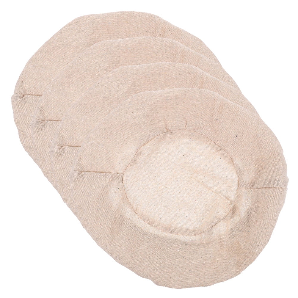 SWETRACE 4pcs Round Dish Plate Cover Beige Fabric For Proofing ...